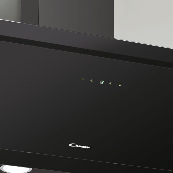 Hotte inclinée L90 cm CANDY CVMA90N noir | Leroy Merlin