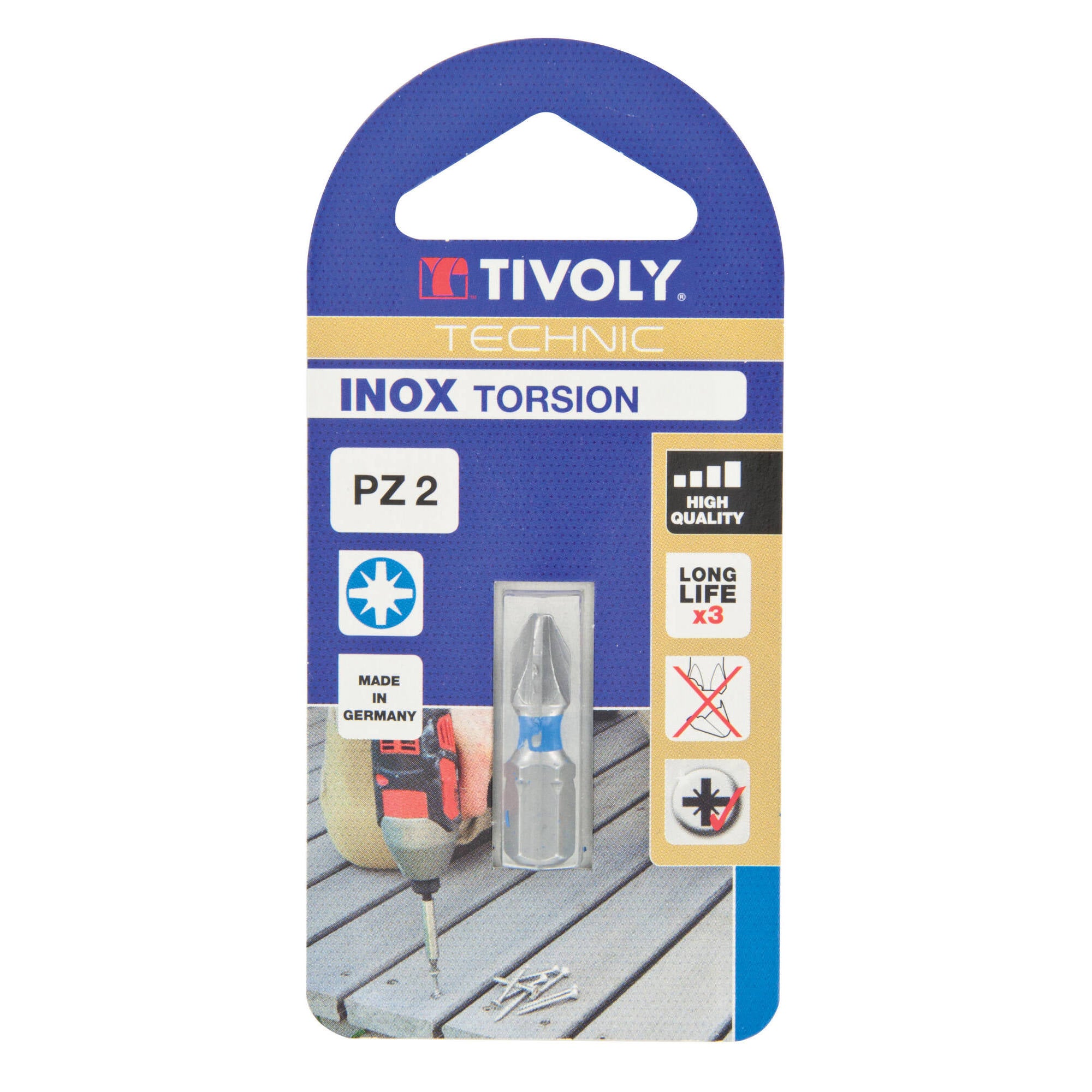 Embout de vissage pour vis PZ 2, Diam.3.5-5 mm TIVOLY | Leroy Merlin