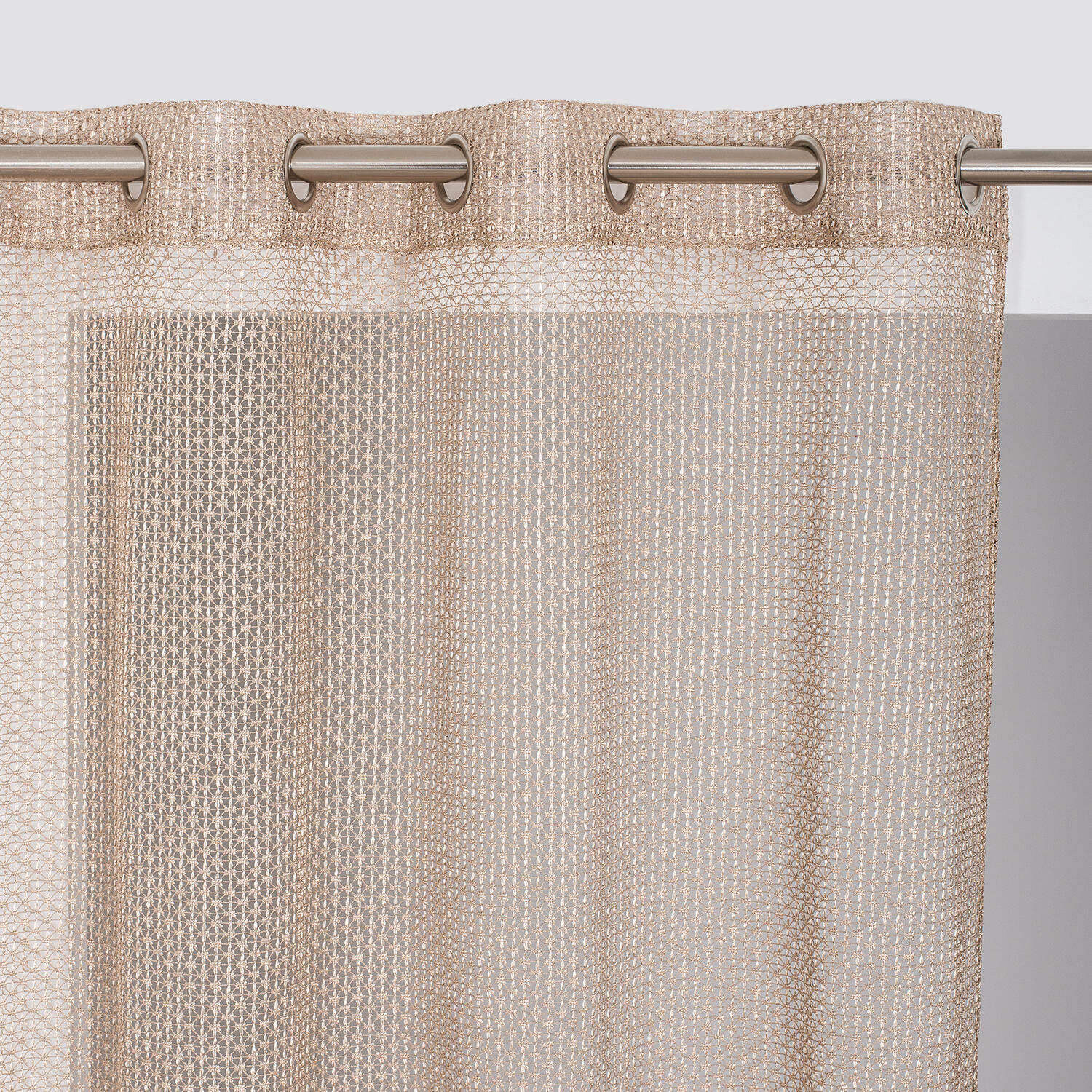 Voilage tamisant, Cleanthis, beige H.240 x l.140 cm | Leroy Merlin