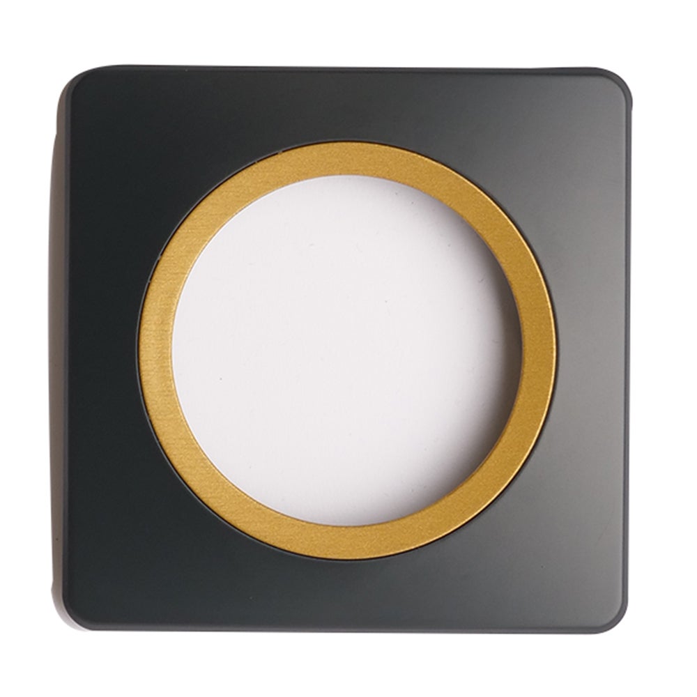 Plaque simple Epure, anthracite insert bronze | Leroy Merlin