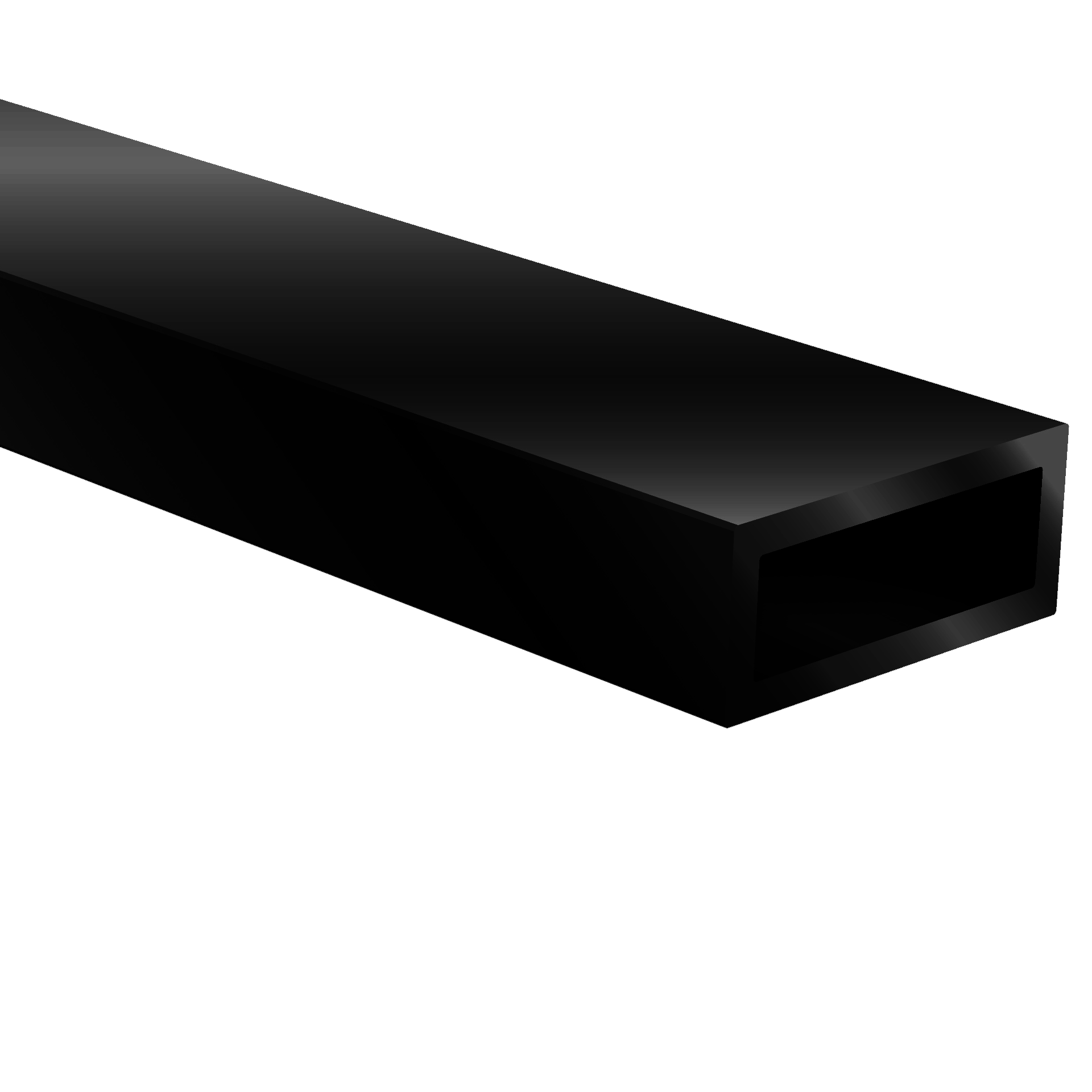 Perfil rectangular 40x20x2000 mm negro mate | Leroy Merlin