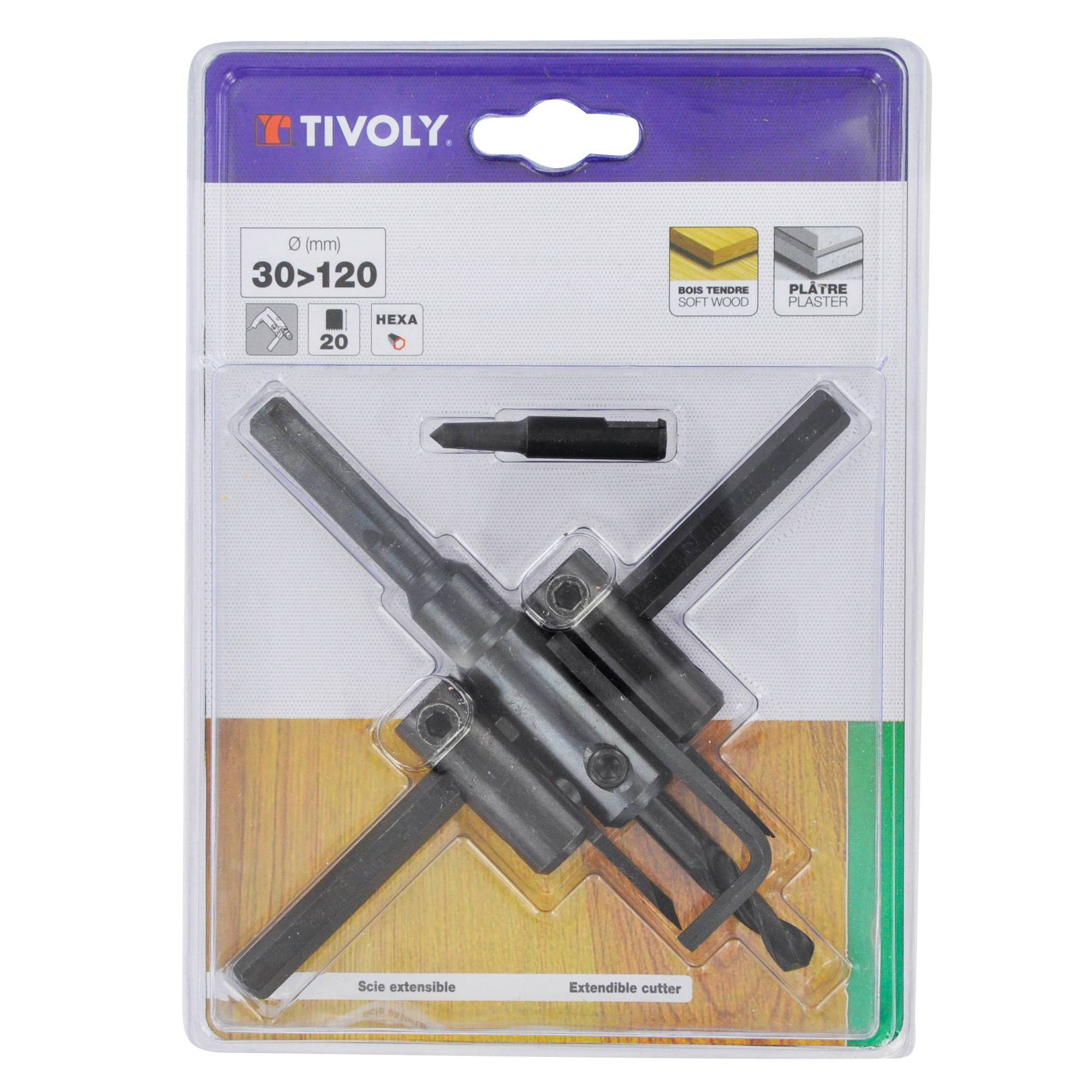 Scie rotative ajustable bois, Diam.30 à 120 mm TIVOLY | Leroy Merlin