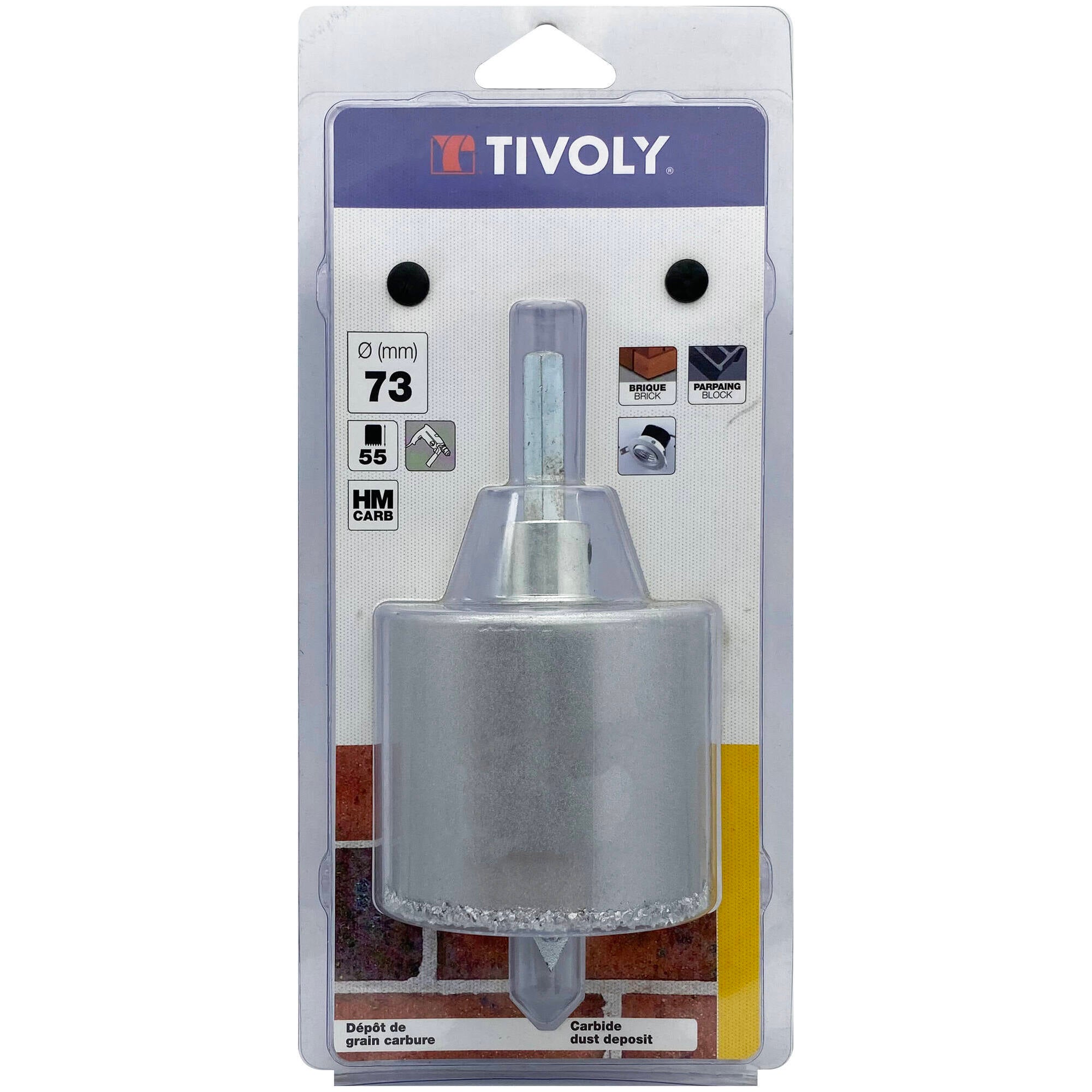 Scie cloche béton / brique / pierre, Diam.73 mm TIVOLY | Leroy Merlin