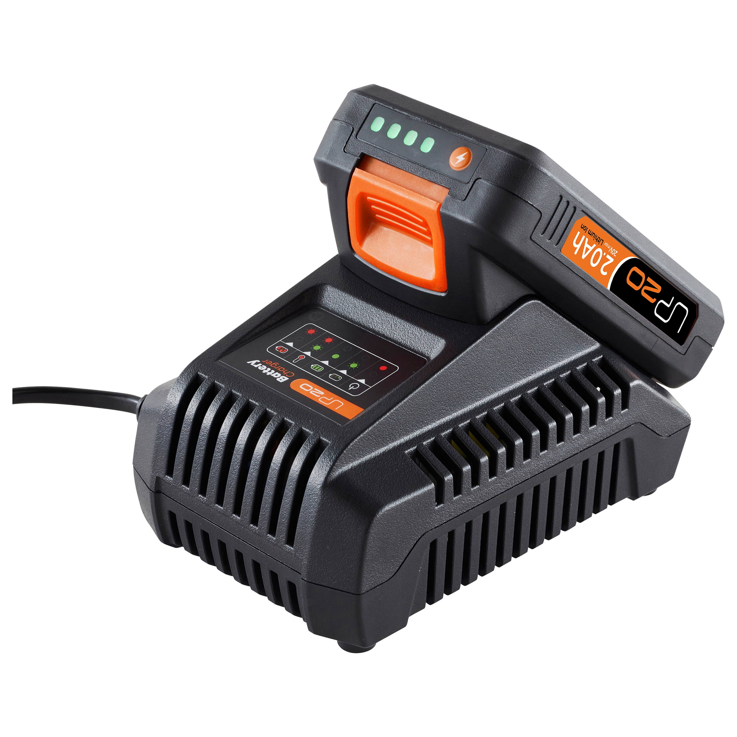 Lot d'1 batterie et d'1 chargeur DEXTER, 20 V, 2.0 Ah lithium-ion ...