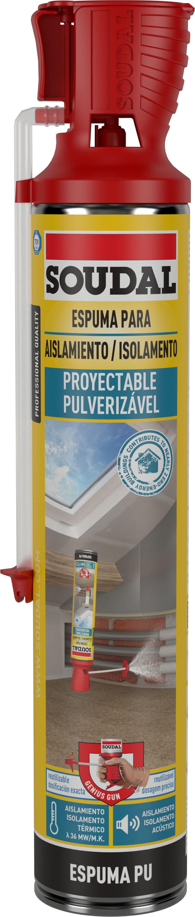 Espuma expansiva proyectable GENIUS SOUDAL 700 ml | Leroy Merlin