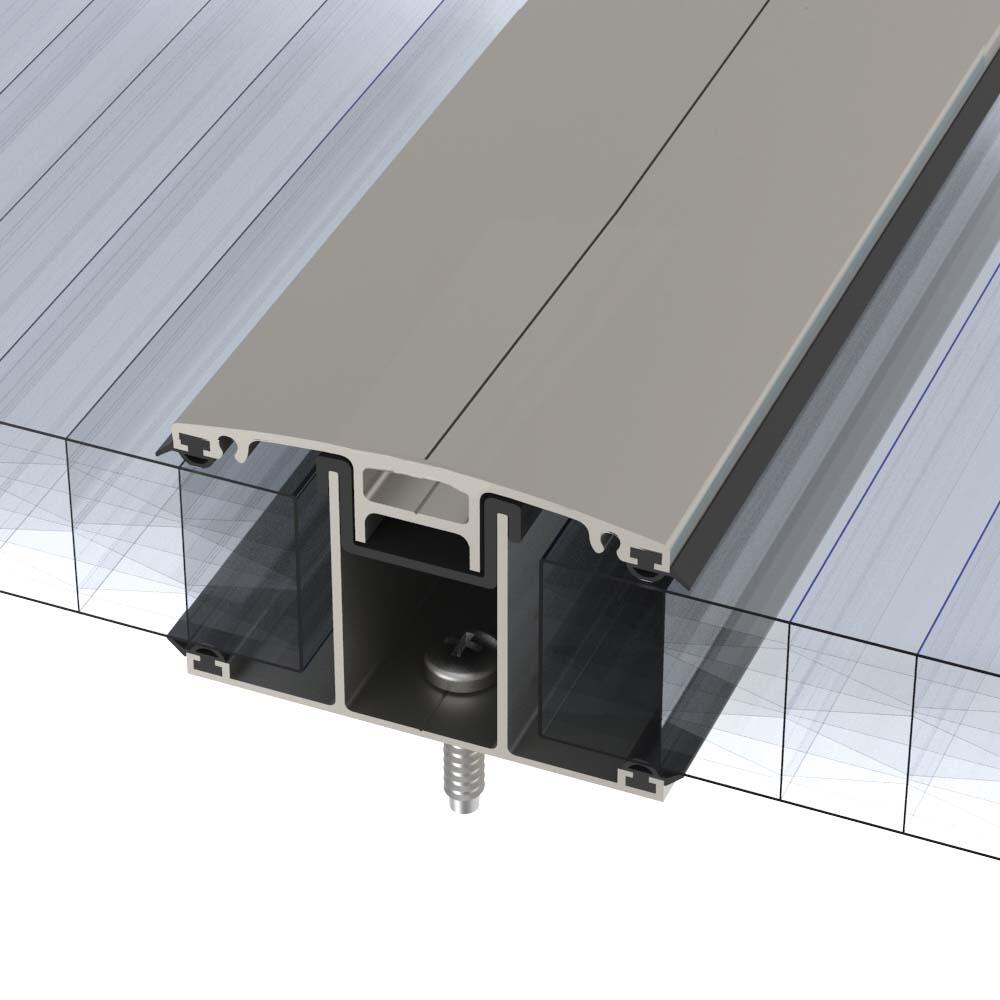 Profil jonction pour plaque polycarbonate ep. 32 mm, L.4 m | Leroy Merlin