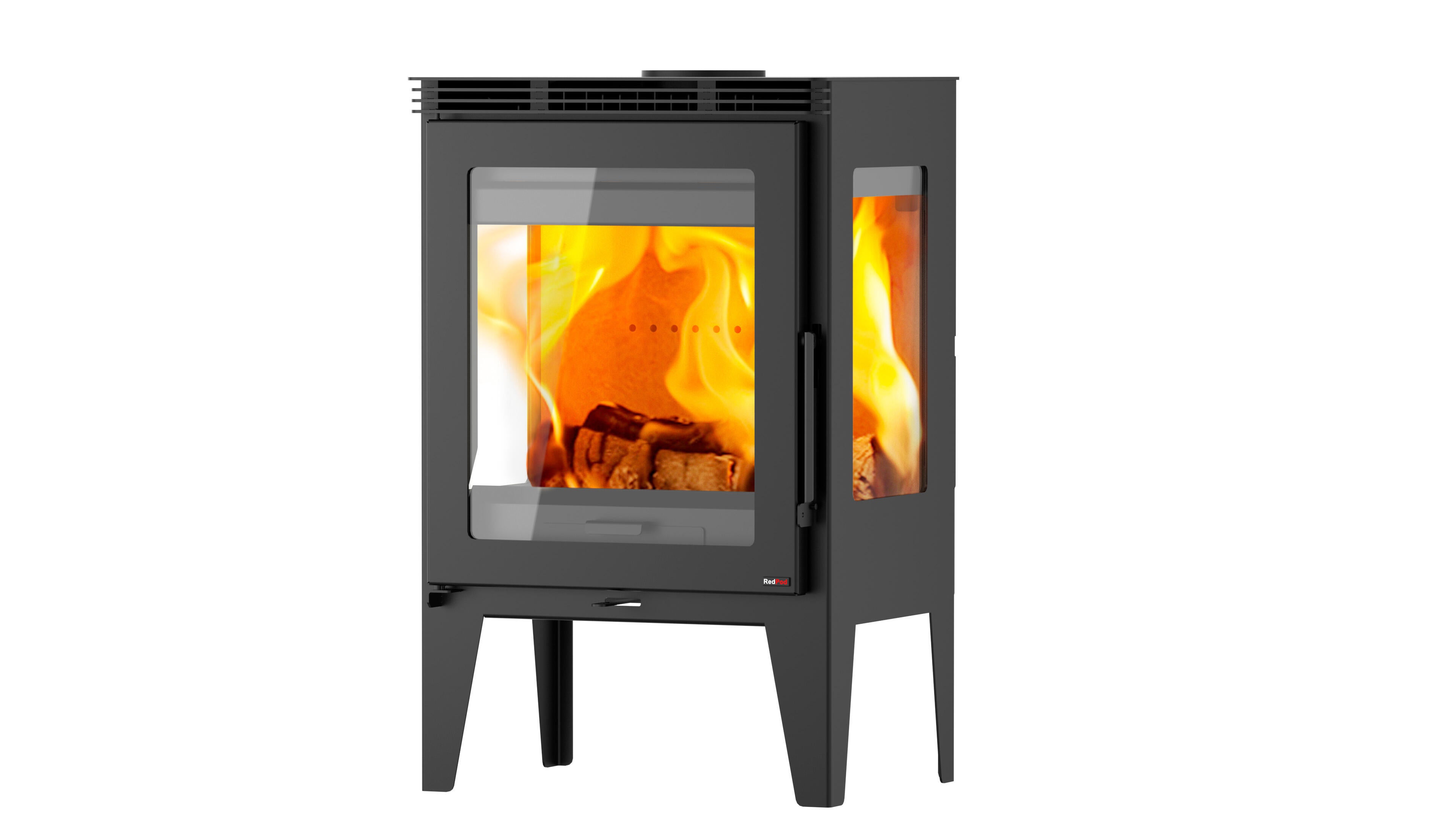 Estufa de leña RENO ECO de 8.1 kw de 60 cm | Leroy Merlin