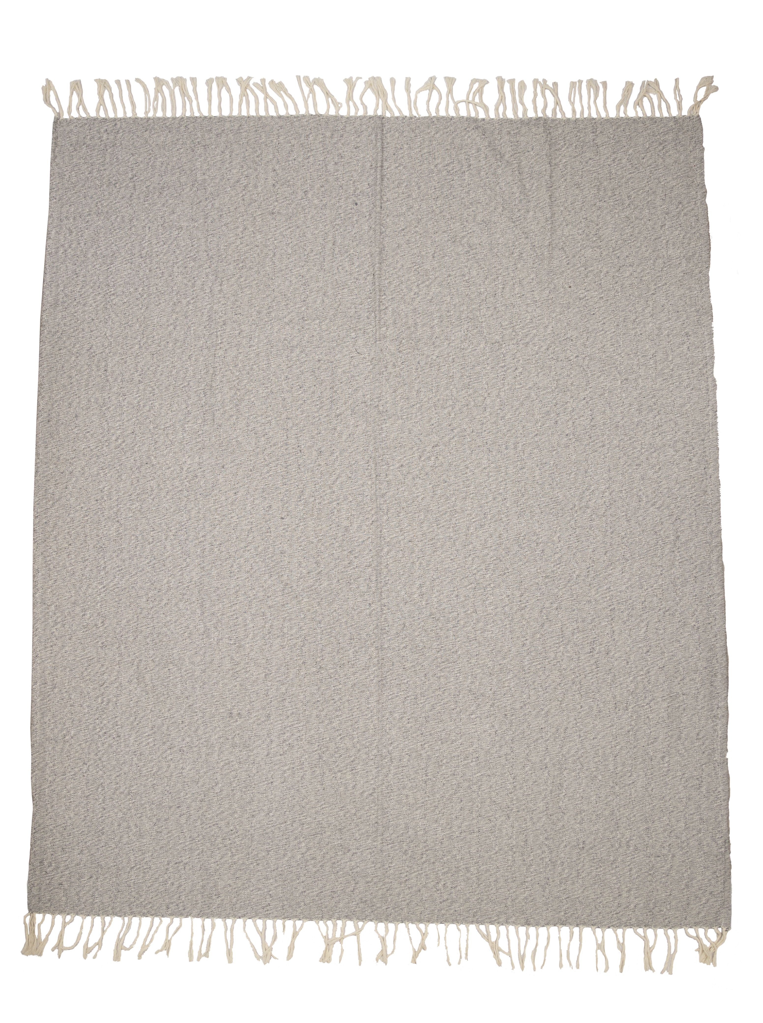 Pled z frędzlami szary 130 x 170 cm mix wzorów - Leroy Merlin