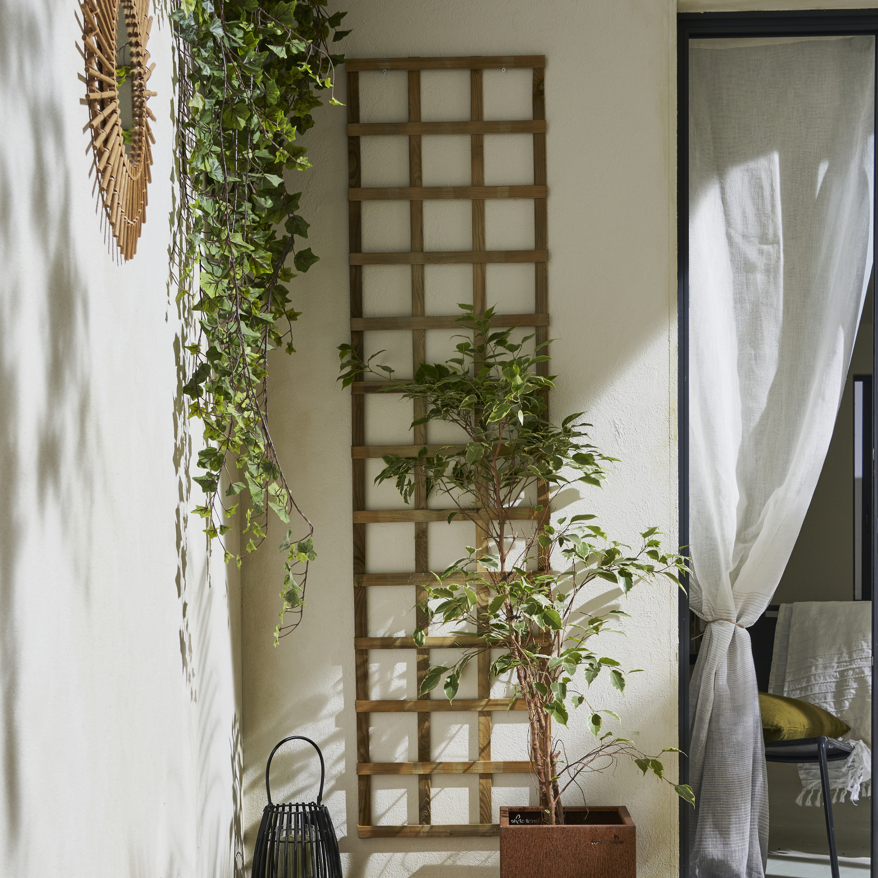 Panneau treillis bois ajouré, CERLAND, l.45 x H.180 cm | Leroy Merlin