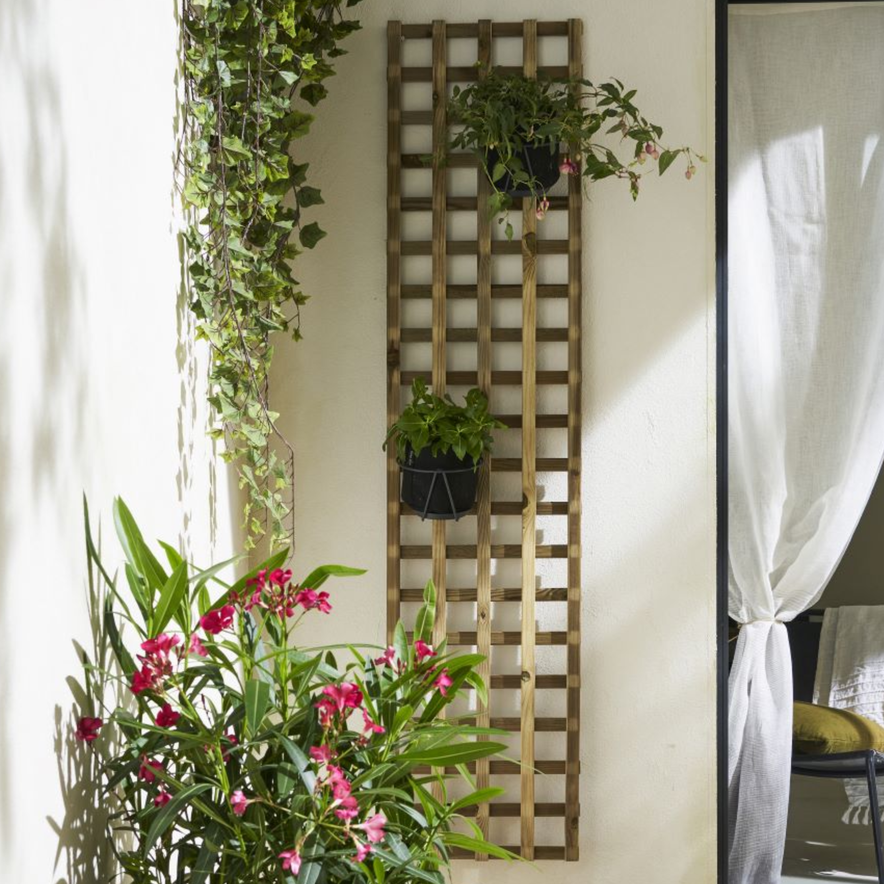 Panneau treillis bois ajouré Sevilla, CERLAND, l.42 x H.180 cm, naturel ...