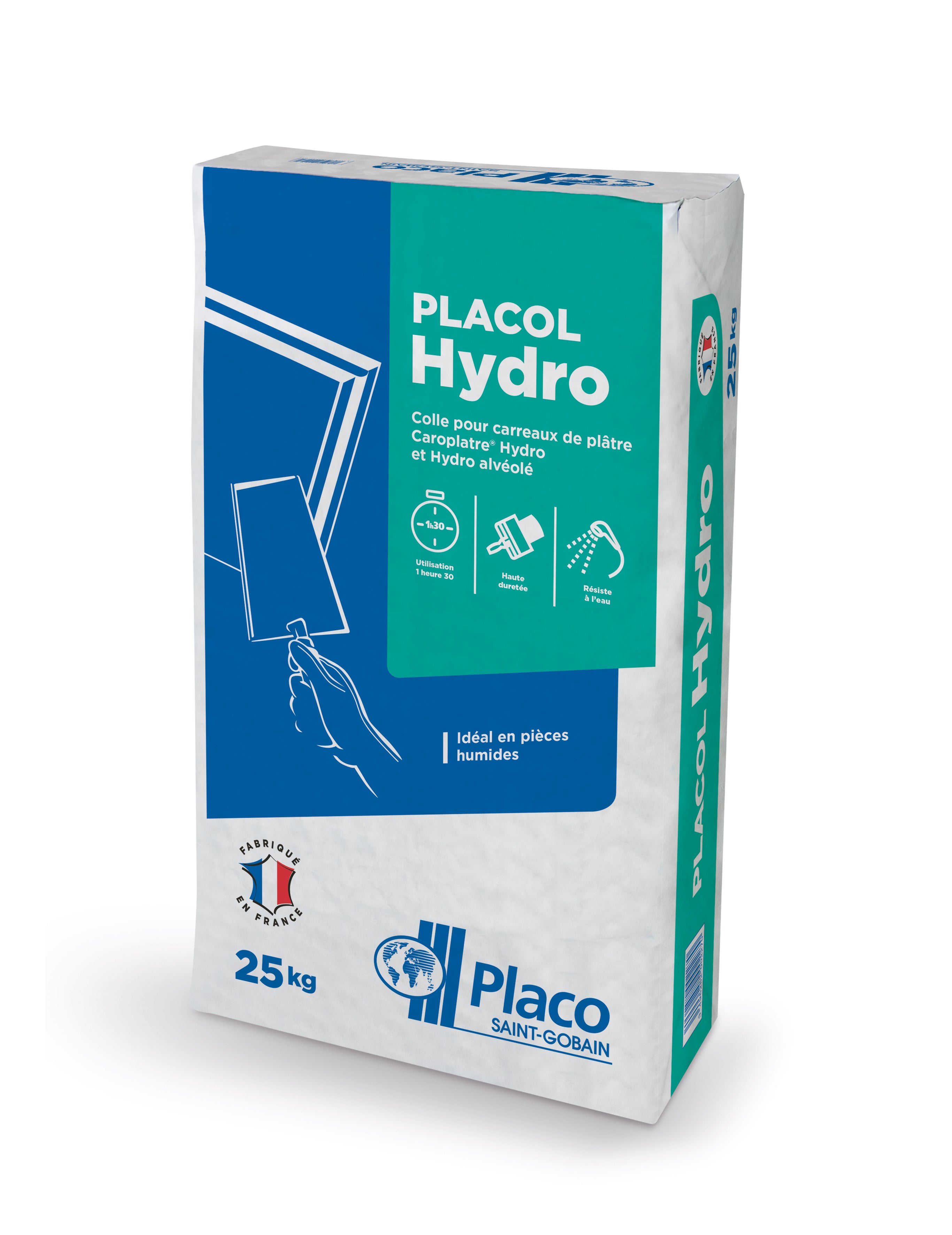 Colle carreau de plâtre PLACO Placol Hydro, 25 kg | Leroy Merlin