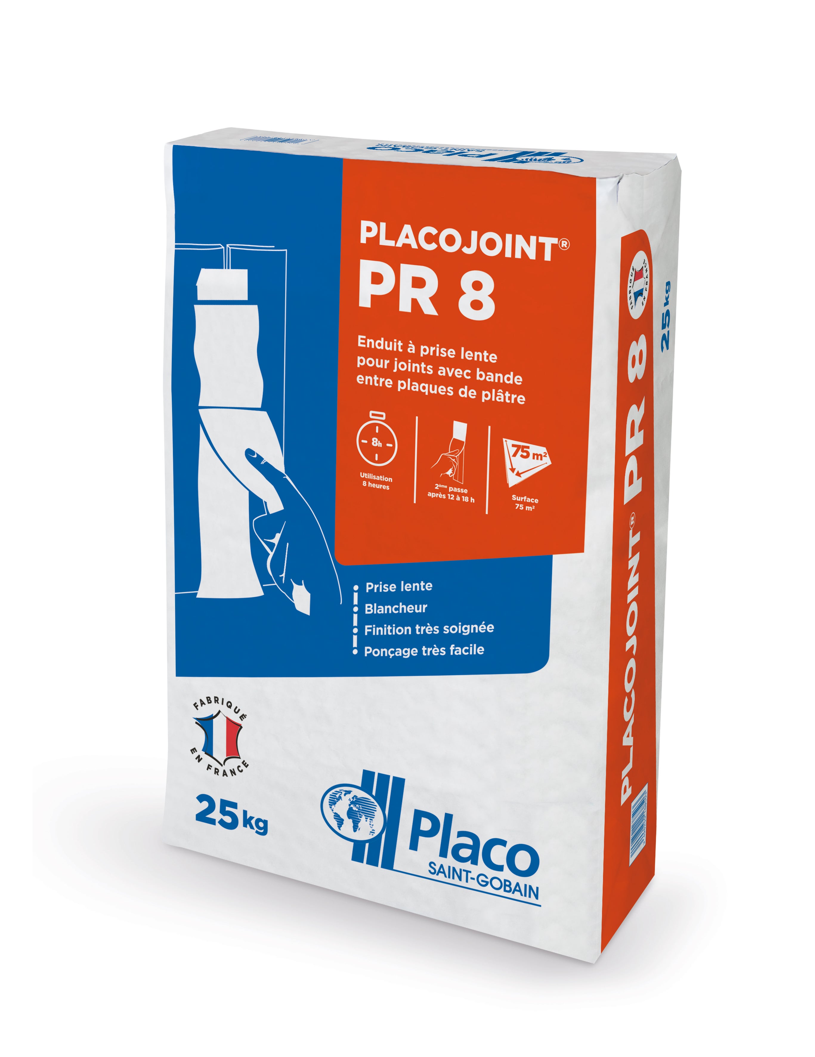Enduit à joint Placojoint PR8 PLACO, 25kg | Leroy Merlin