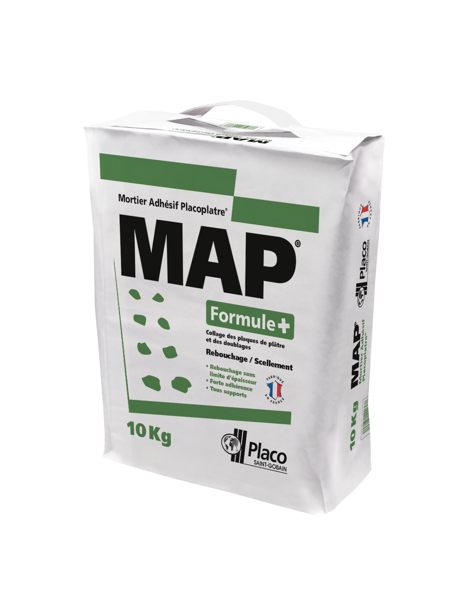 Mortier colle PLACO MAP formule +, 10kg | Leroy Merlin