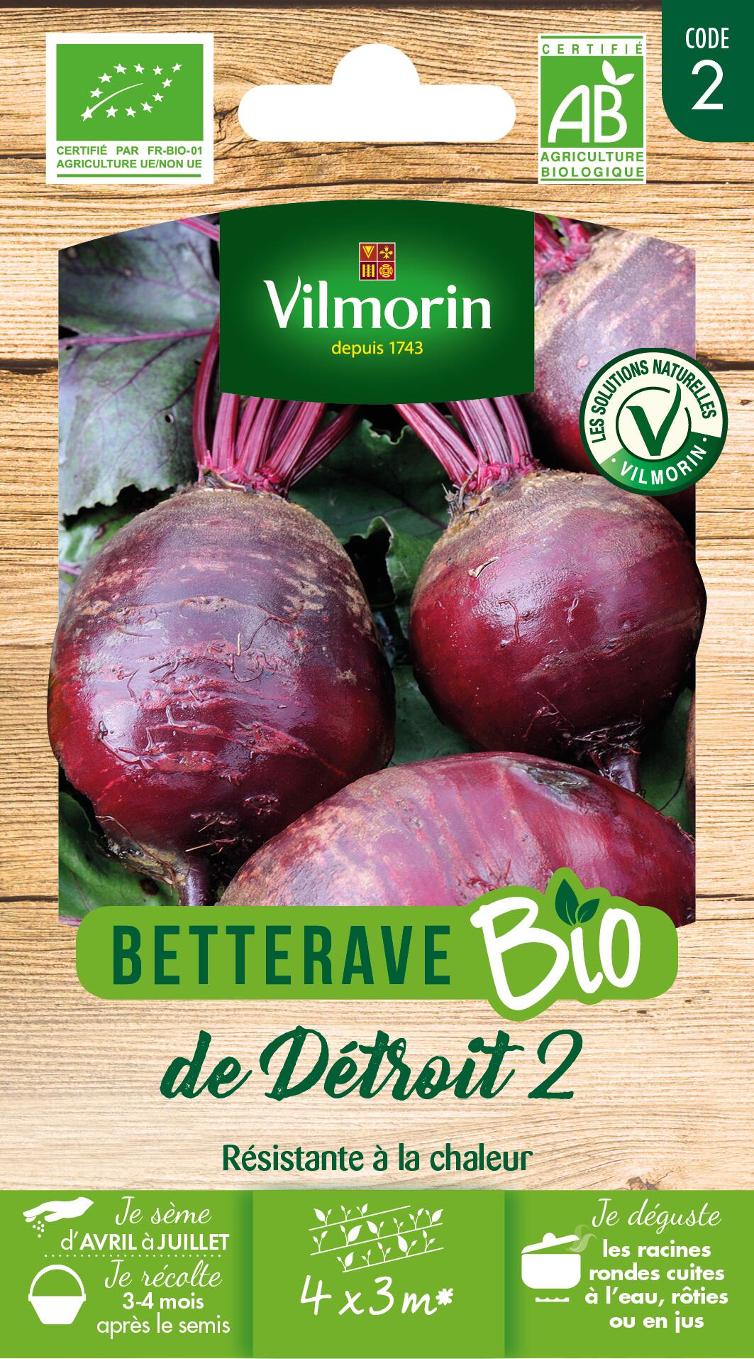 Betterave bio détroit 2 bio VILMORIN 5 g | Leroy Merlin