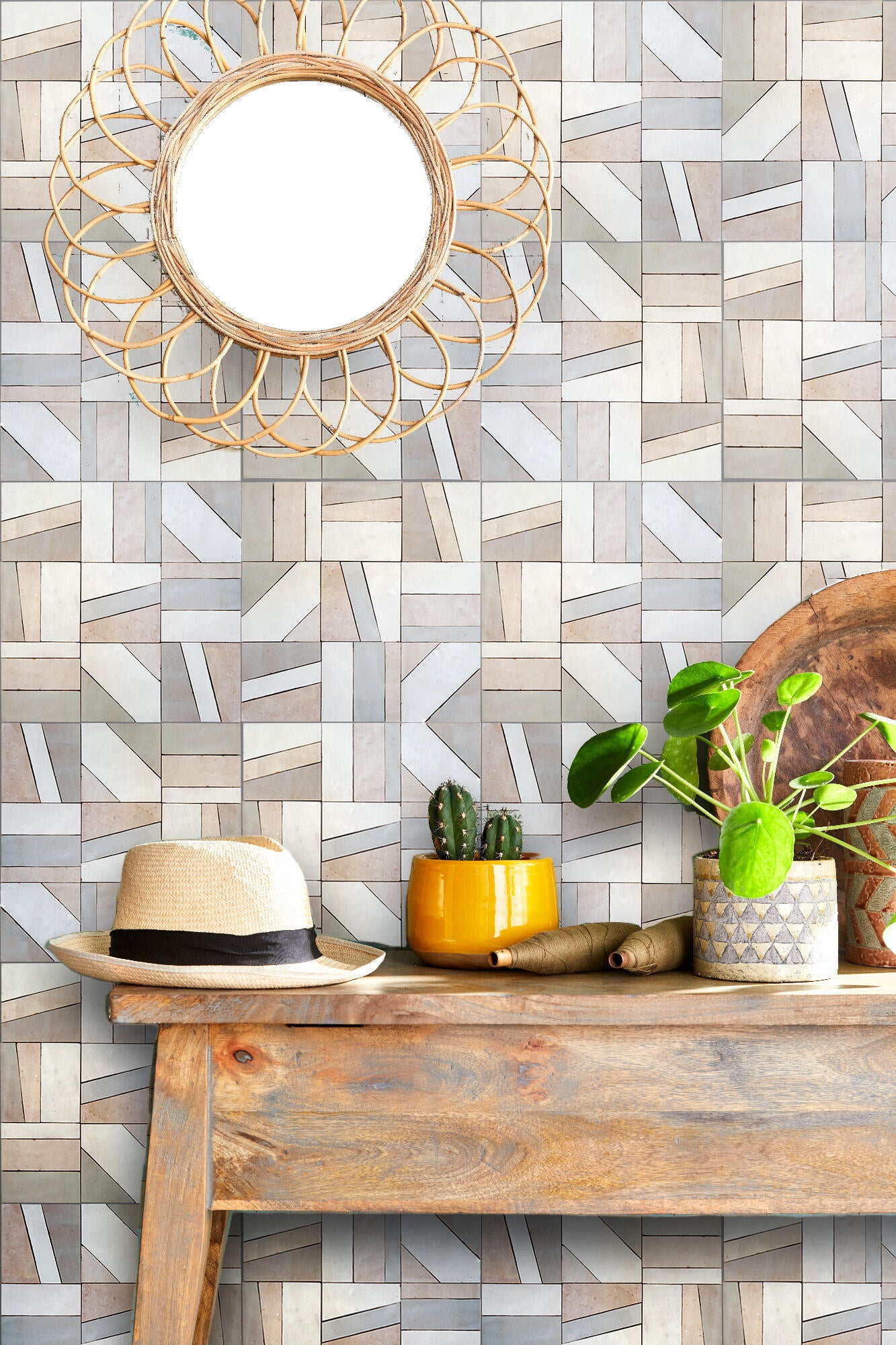 Mosaïque mur Zellige céramique effet zellige blanc 15 x 30.5 cm | Leroy ...