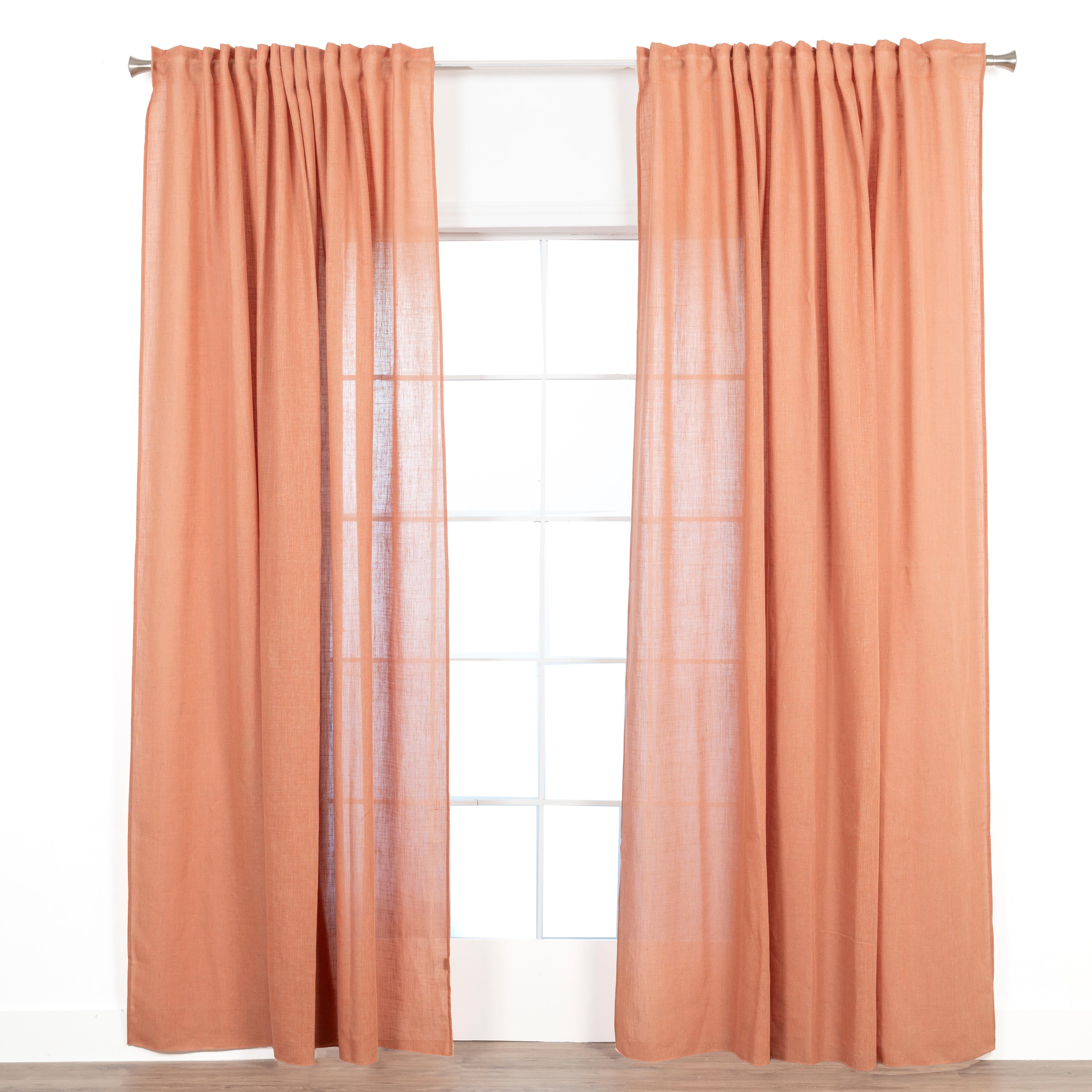 Cortina cinta frunce Taylor INSPIRE liso teja de 300x270cm | Leroy Merlin