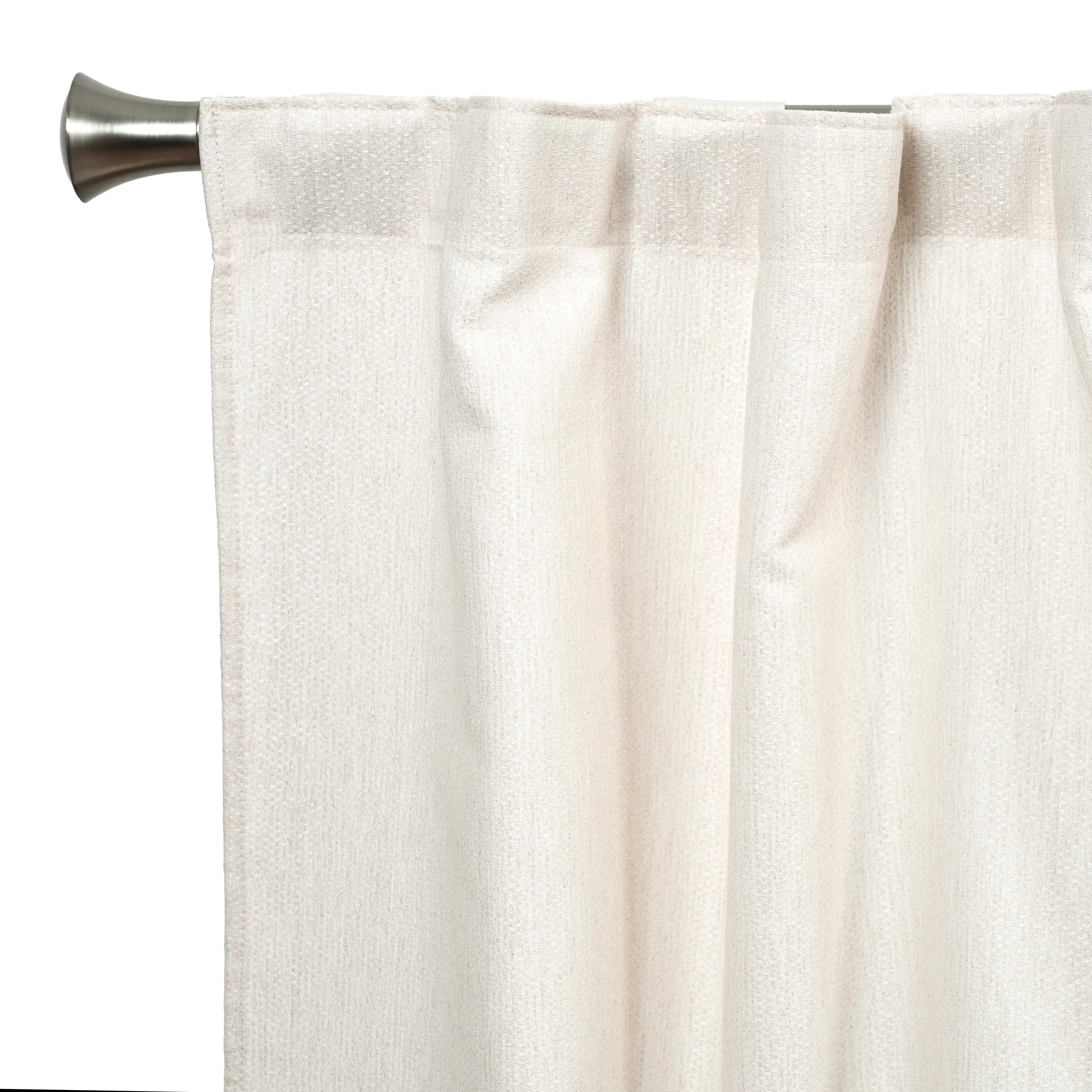 Visillo cinta frunce, trabillas Velia liso beige de 200x270cm | Leroy ...