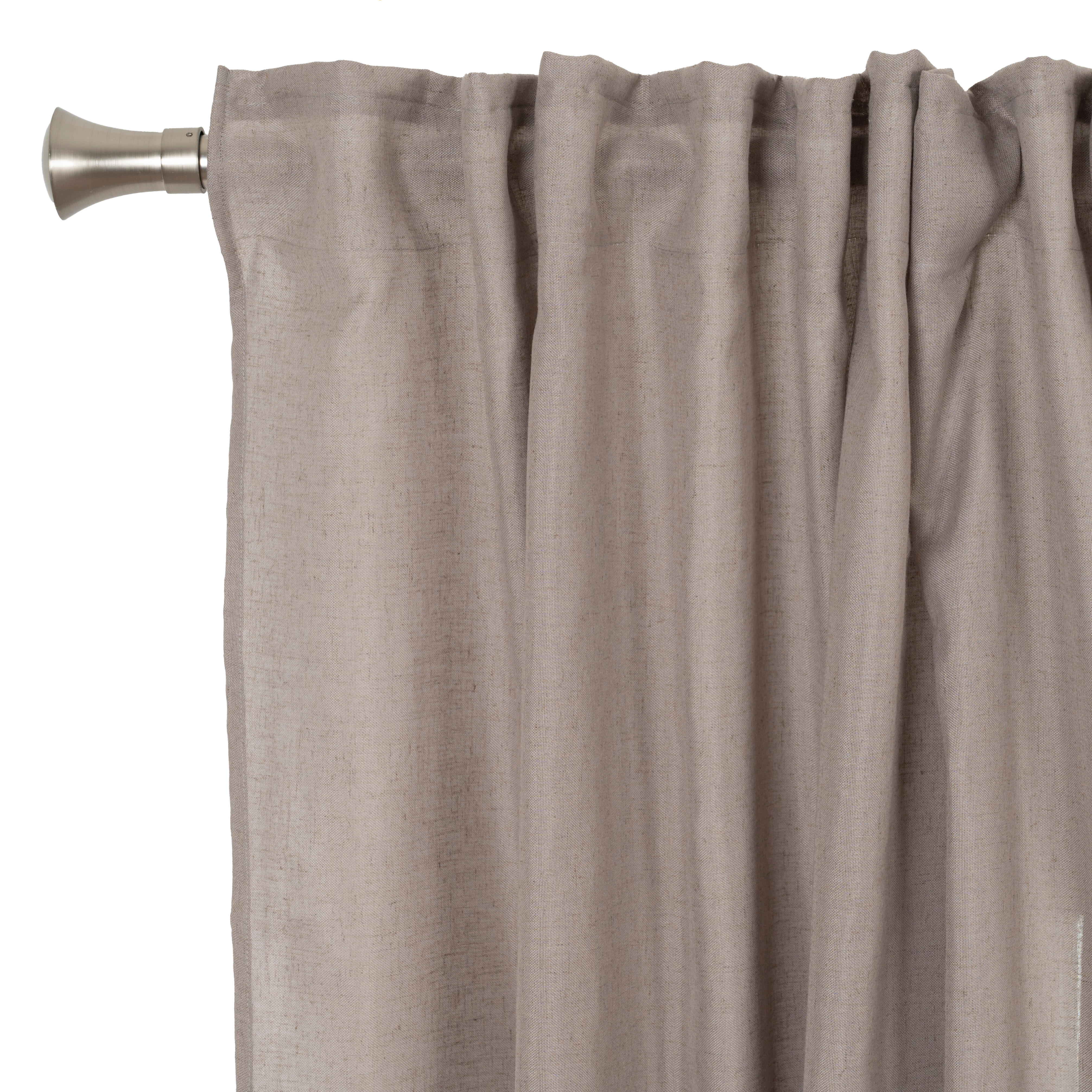 Cortina cinta frunce Ayden INSPIRE liso gris piedra de 400x270cm ...