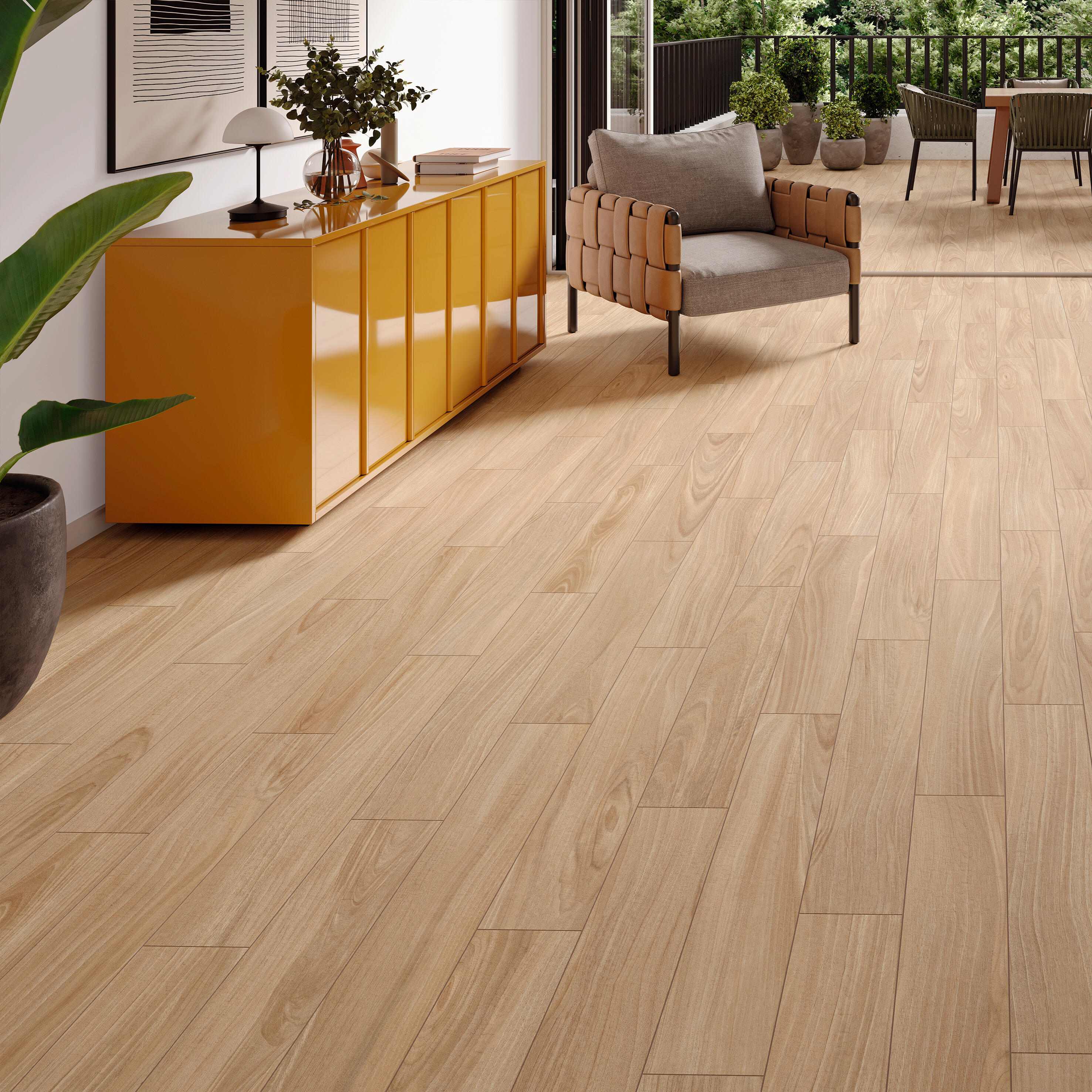 Carrelage sol intérieur effet bois beige Kirn l.15 x L.90 cm | Leroy Merlin