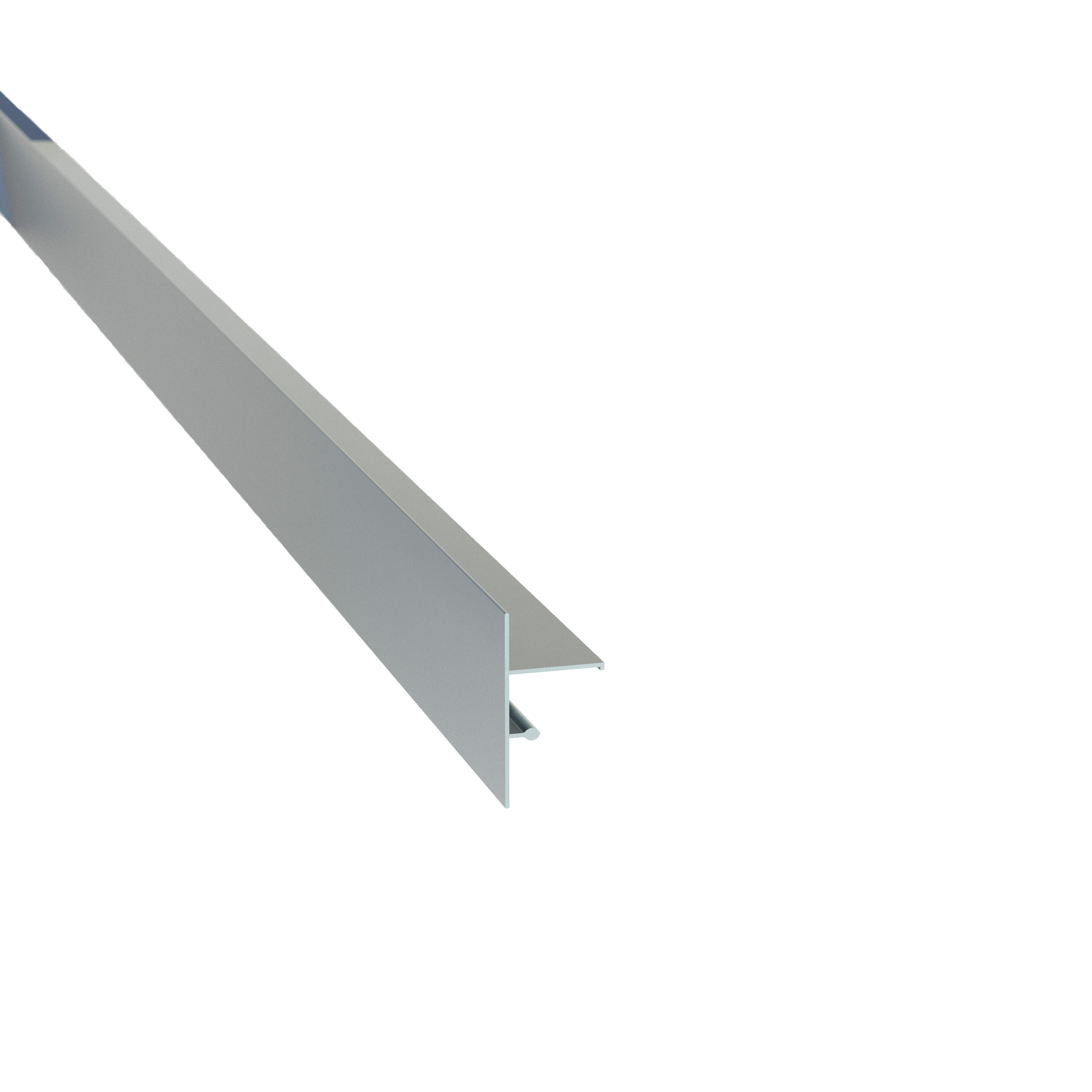 Lot de 2 profils de finition clipsable, gris alu, 70mm | Leroy Merlin