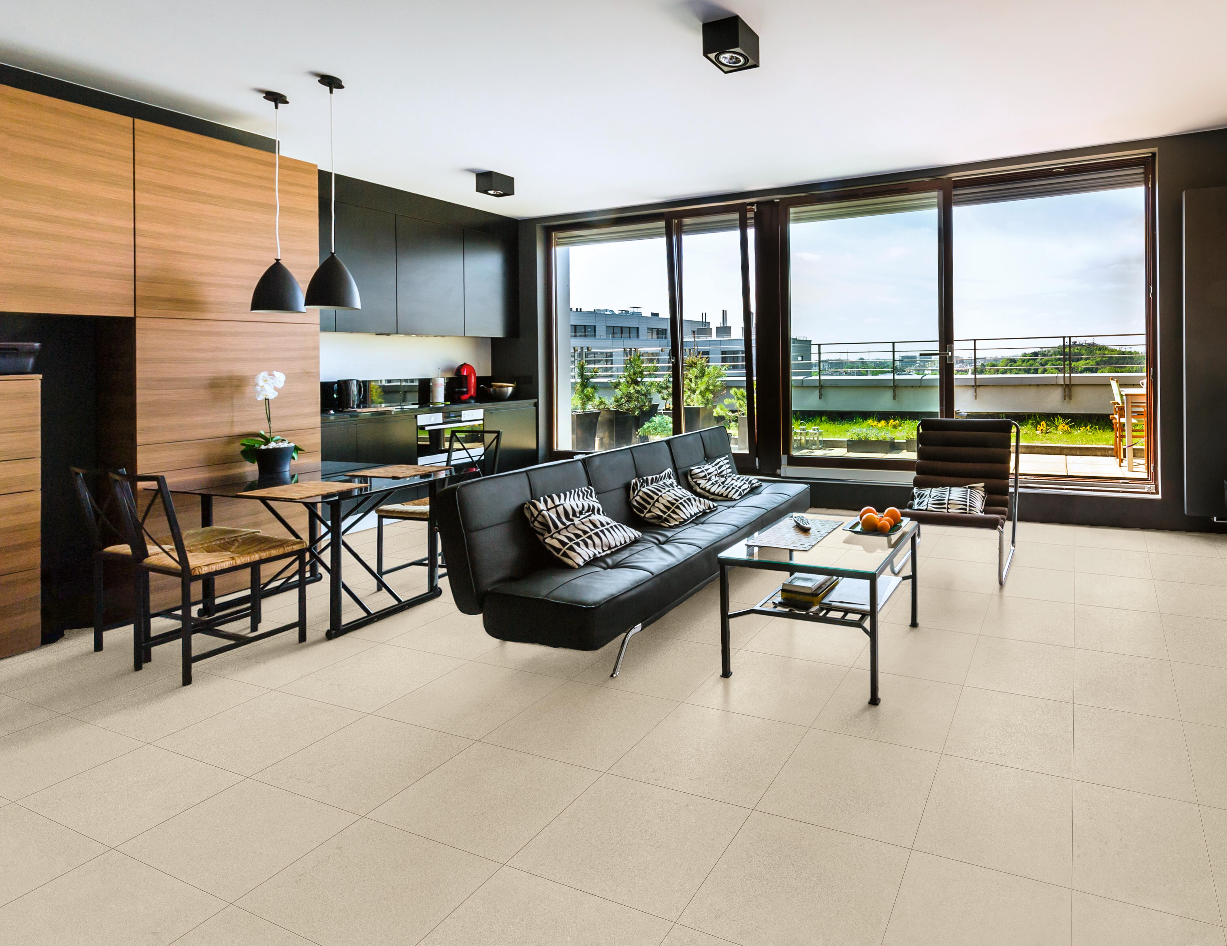 Carrelage mur intérieur / sol intérieur effet pierre beige Dolma l.45 x ...