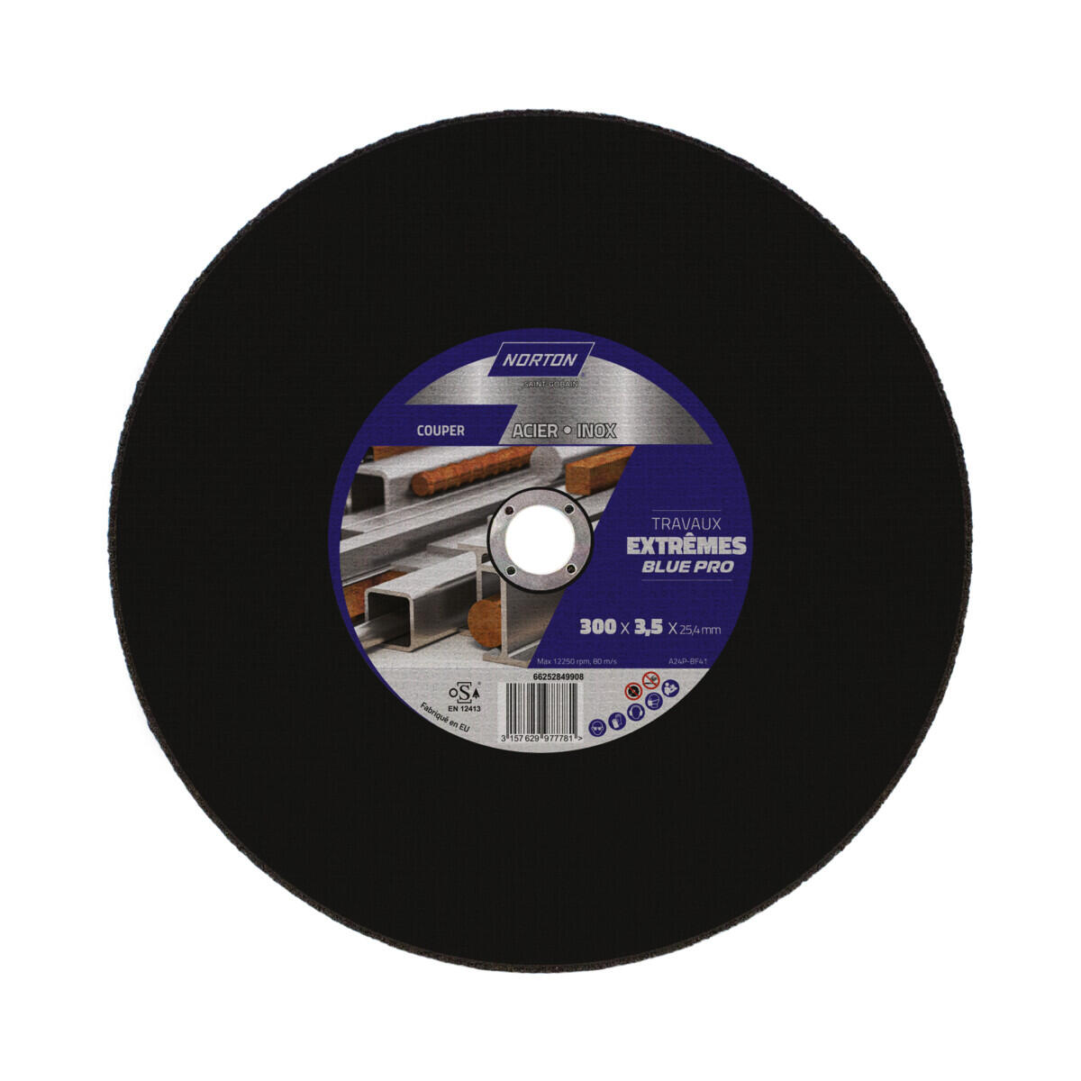 Disque de meulage oxyde d'alumine pour acier inoxydable, NORTON, Ø300 ...