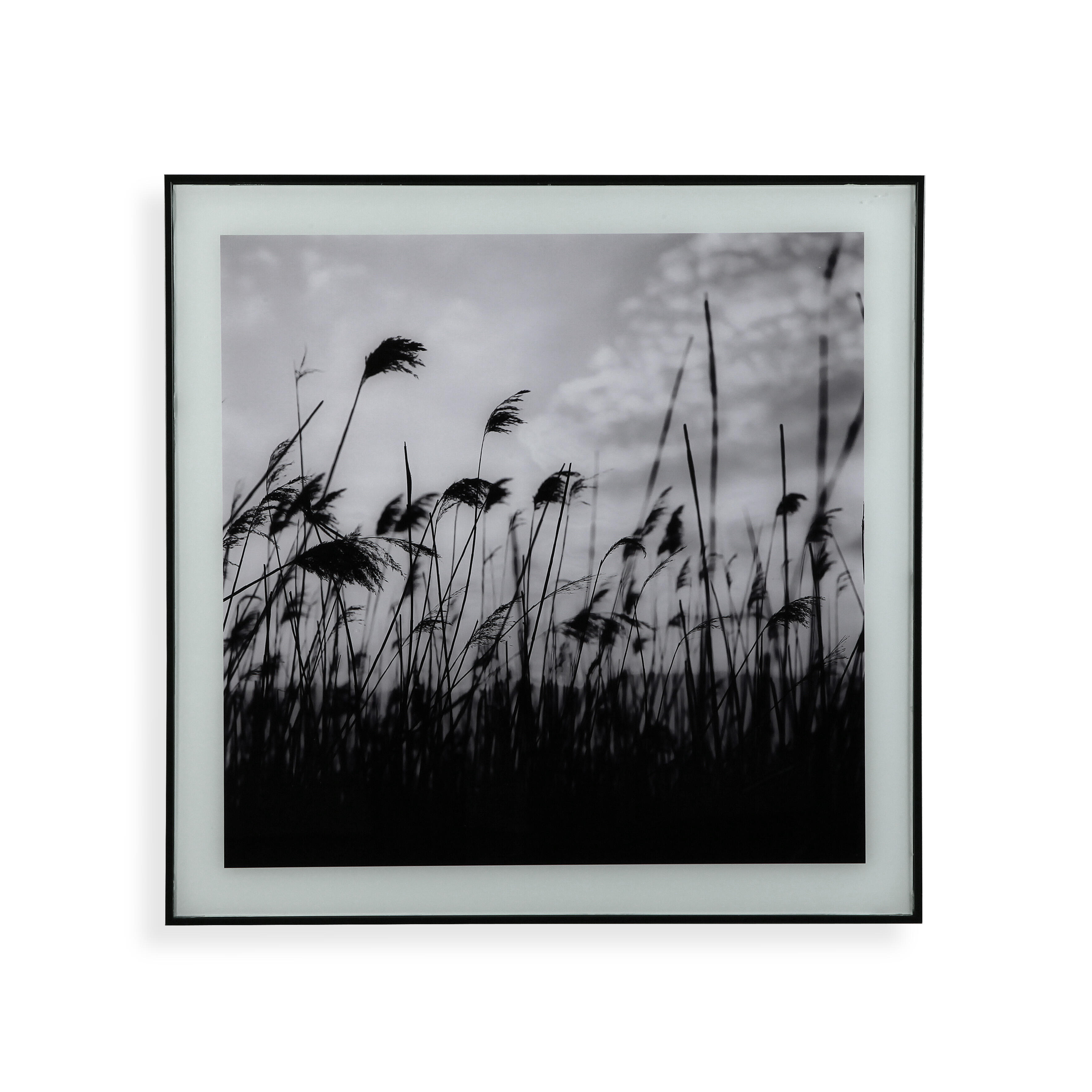 Cuadro con marco Blanco Y Negro 50 cm x 50 cm | Leroy Merlin