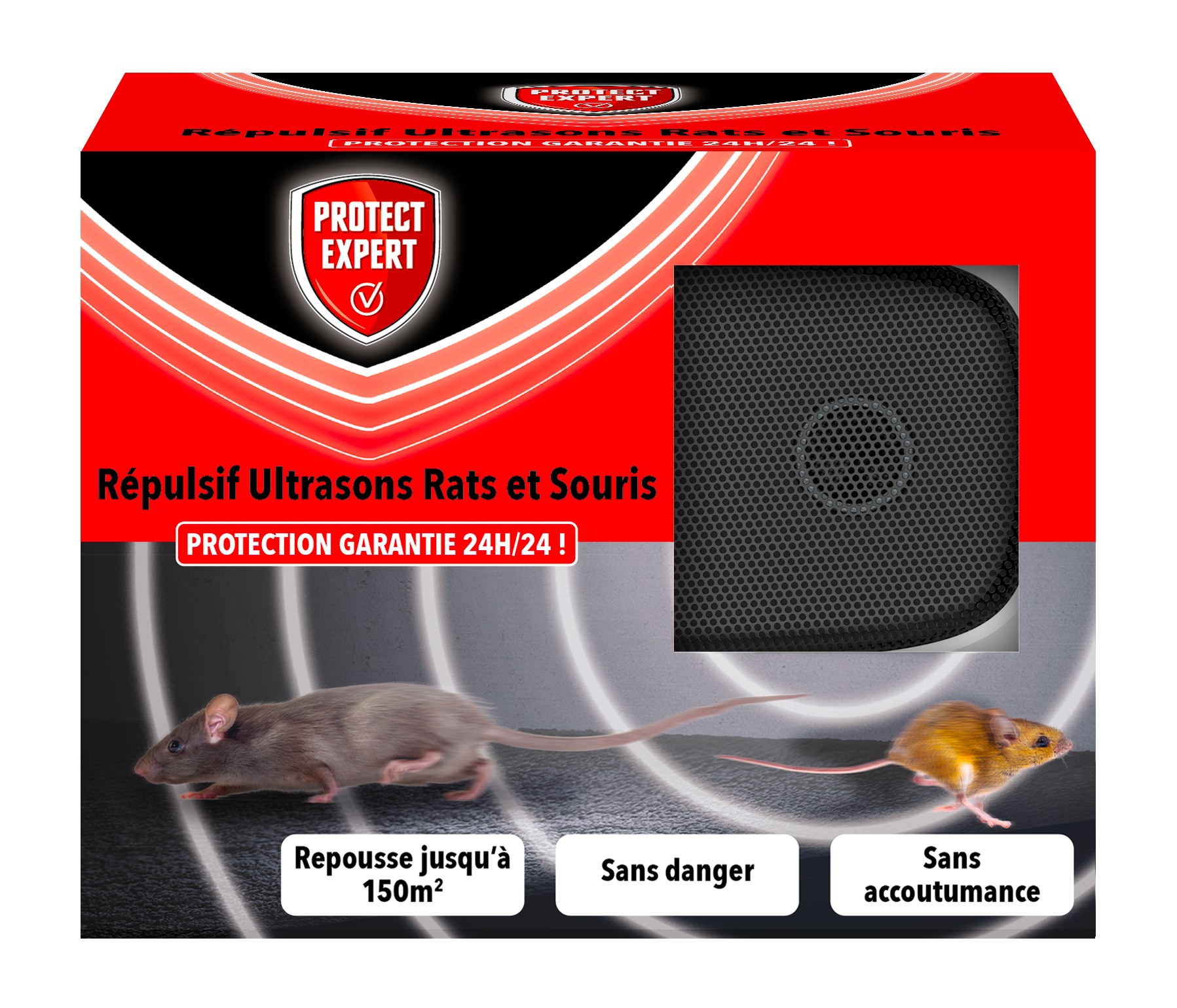 Répulsif ultrasons antirats et souris PROTECT EXPERT, 1 piège | Leroy ...