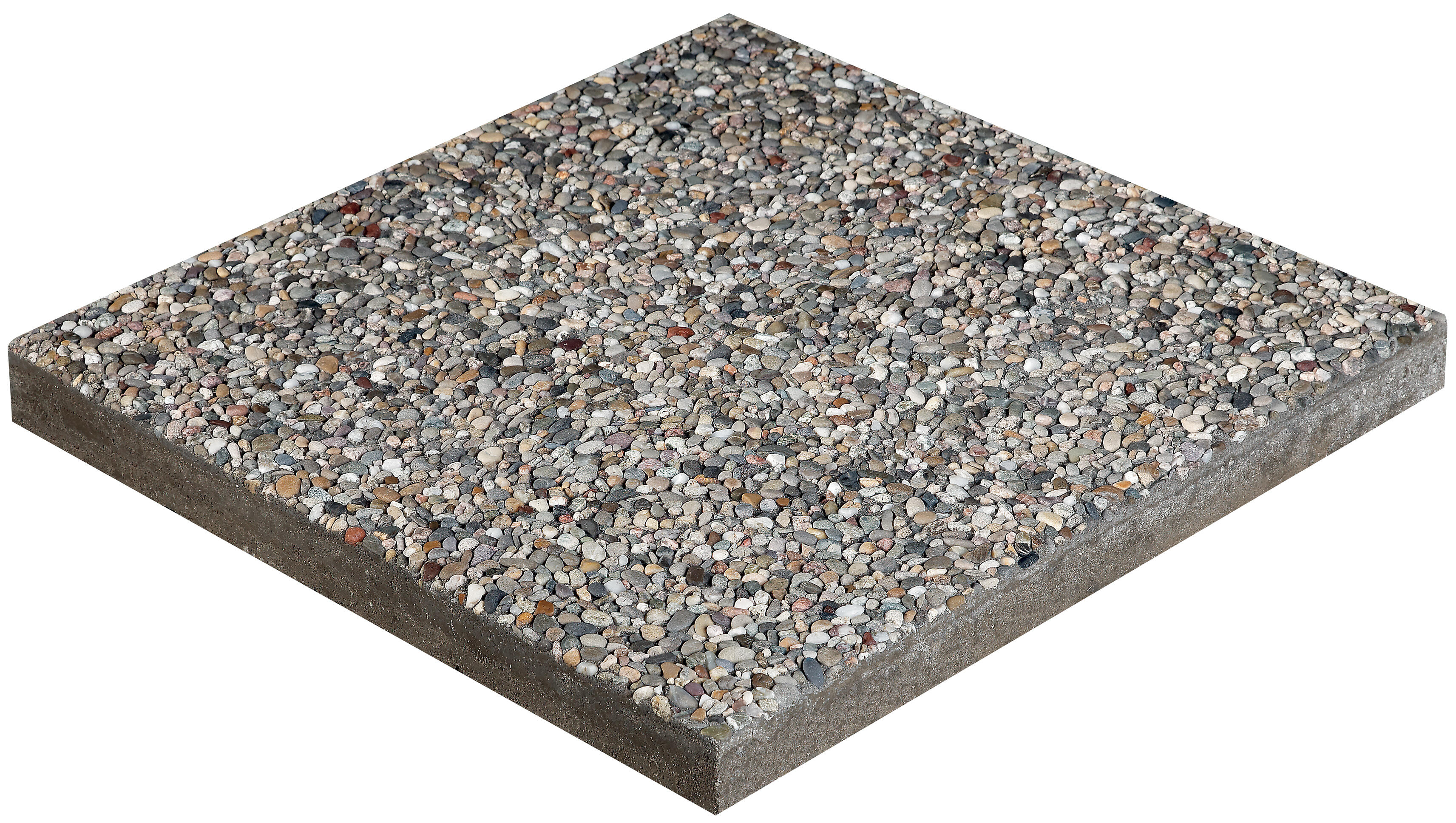 Dalle béton gravillon du Rhin, L.40 x l.40 cm x Ep.410 mm | Leroy Merlin
