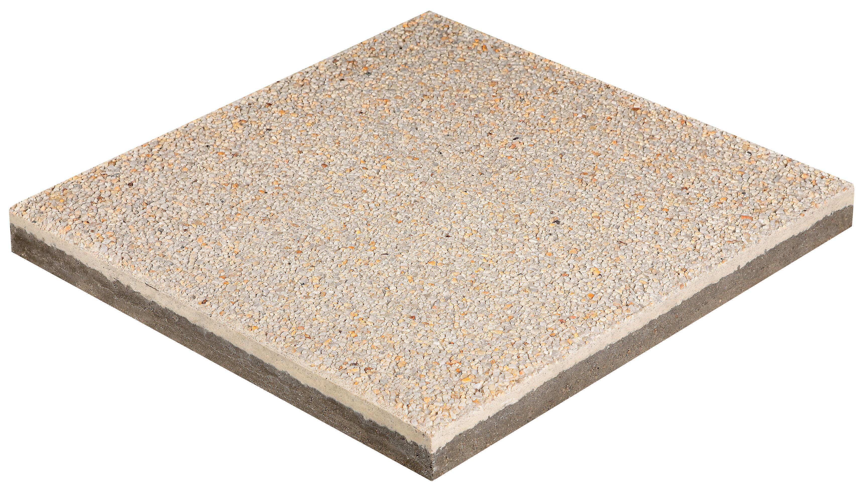 Dalle béton jaune singhoffen, L.50 x l.50 cm x Ep.410 mm | Leroy Merlin