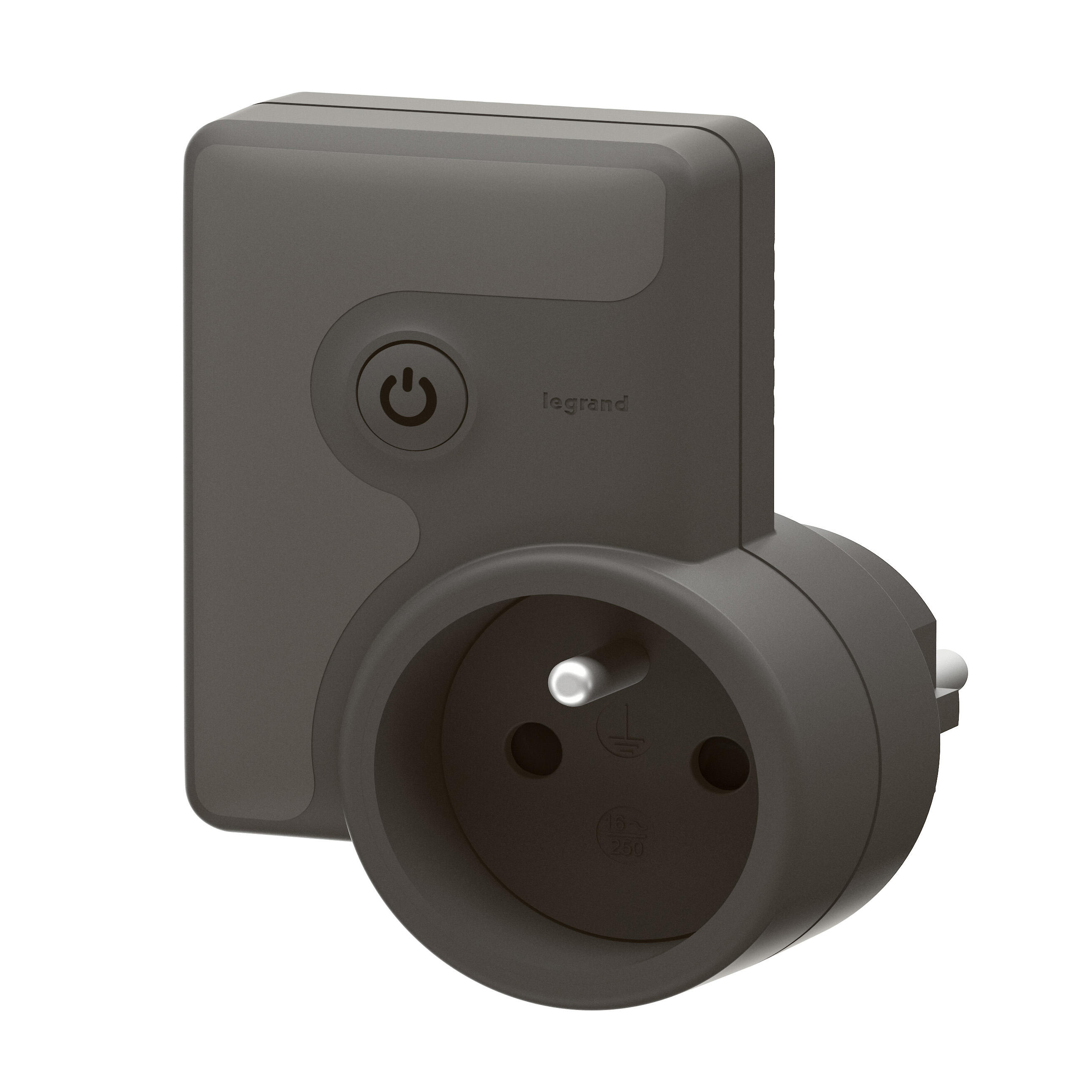 Prise de courant mobile connectée 16A - noir | Leroy Merlin