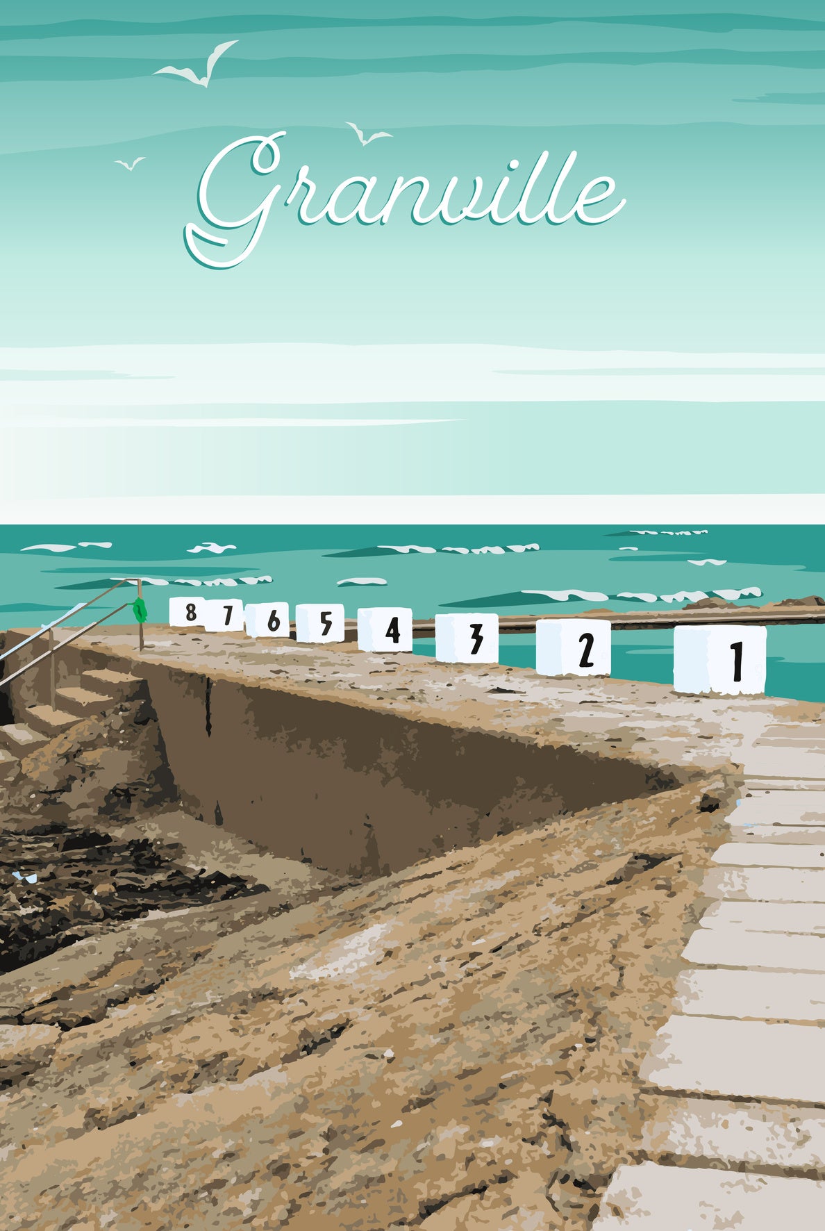 Toile GRANVILLE, multicolore CEANOTHE l.97 x H.65 cm | Leroy Merlin