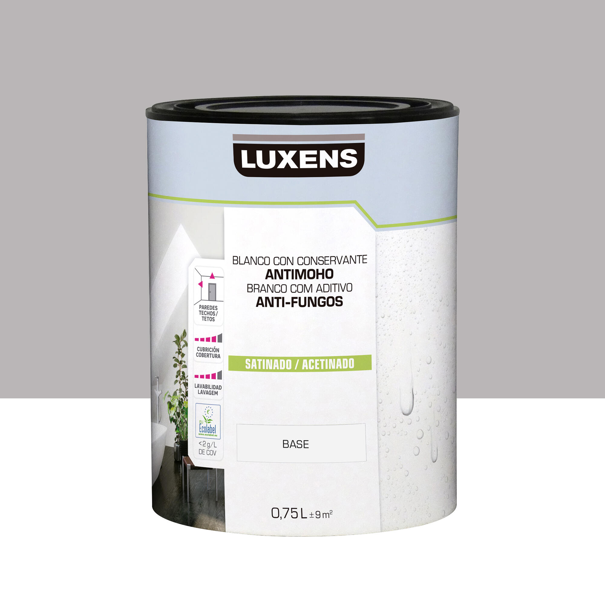 Pintura de interior Color a tu gusto LUXENS color gris delfín intenso ...