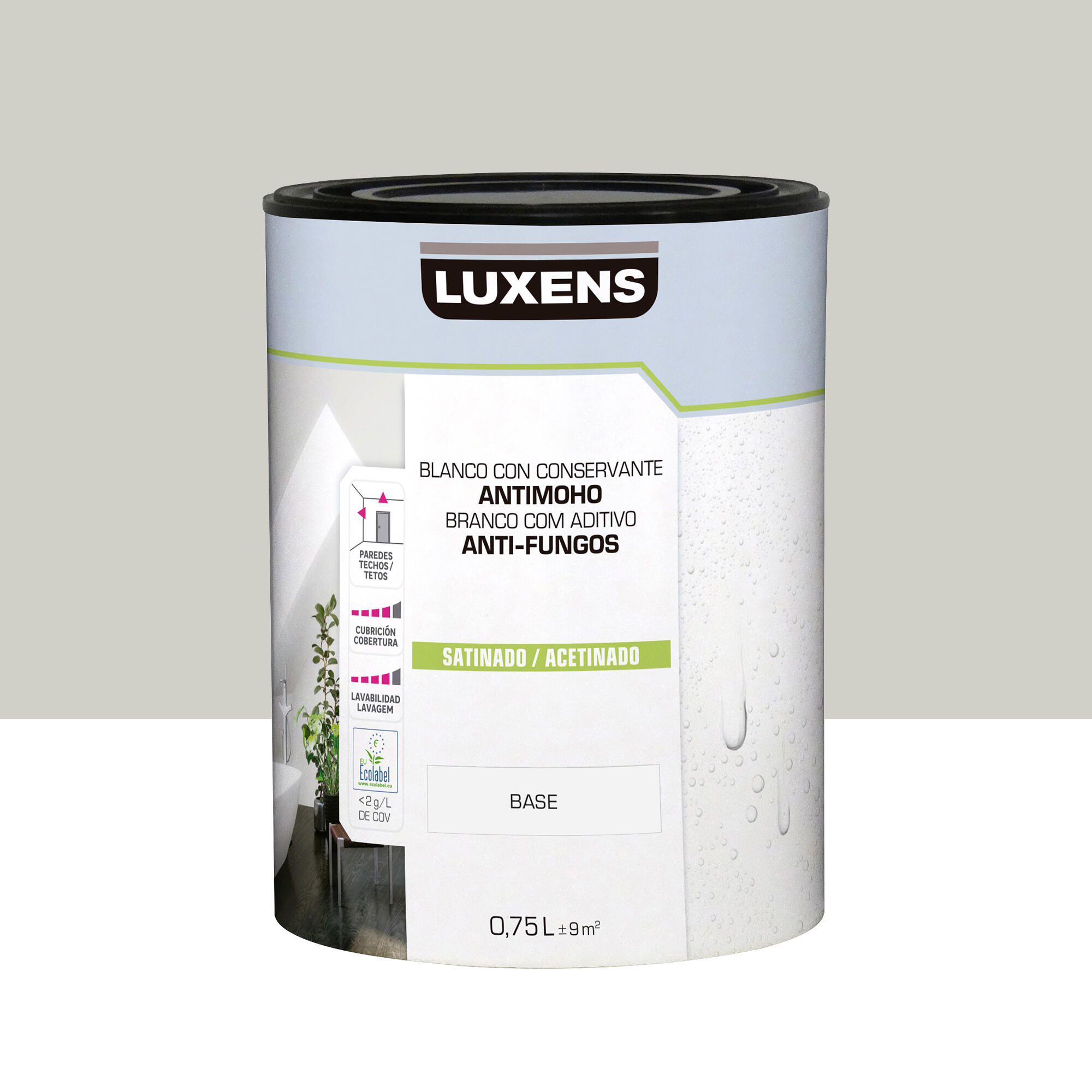 Pintura de interior Color a tu gusto LUXENS color gris piedra suave ...