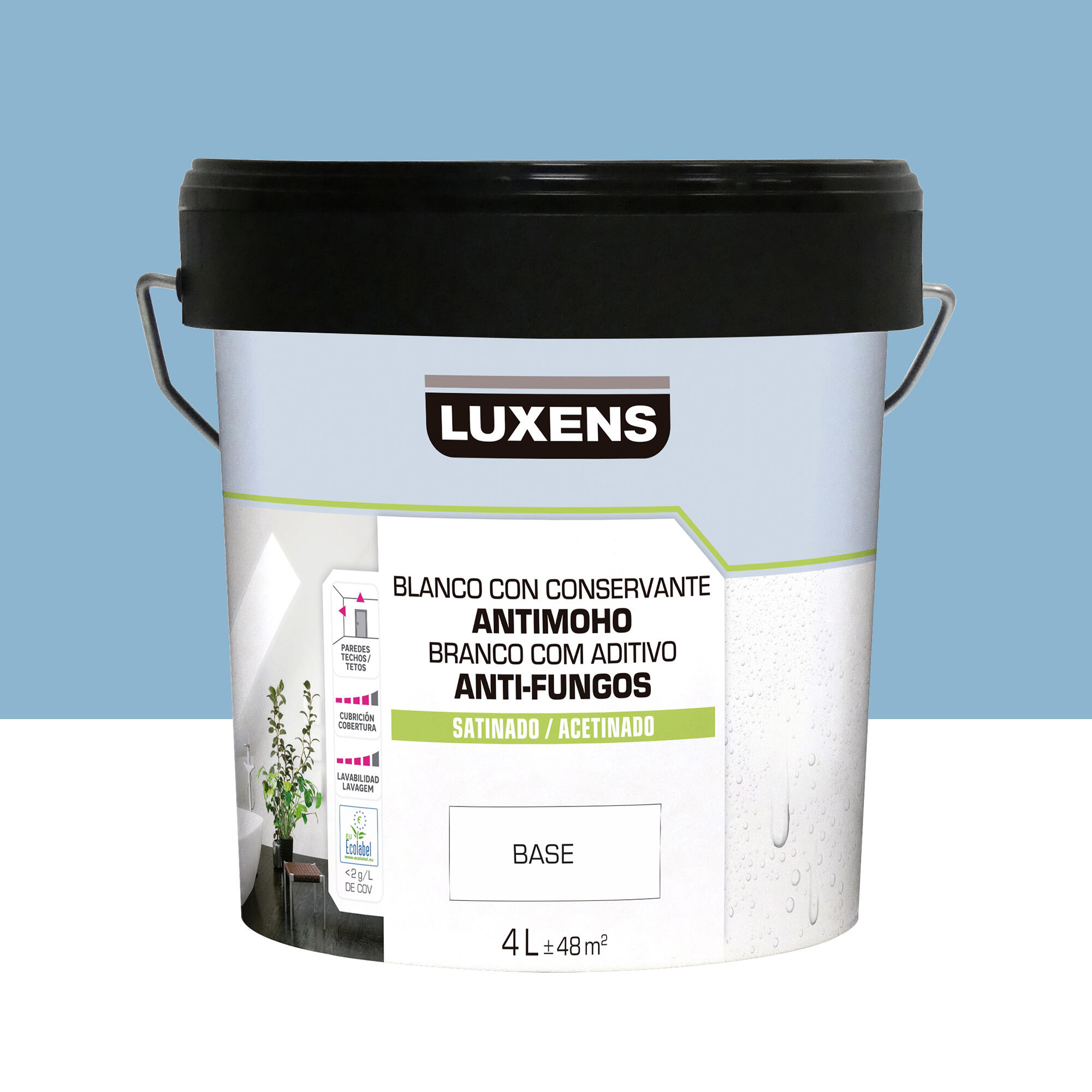 Pintura de interior Color a tu gusto LUXENS color azul scandi intenso ...