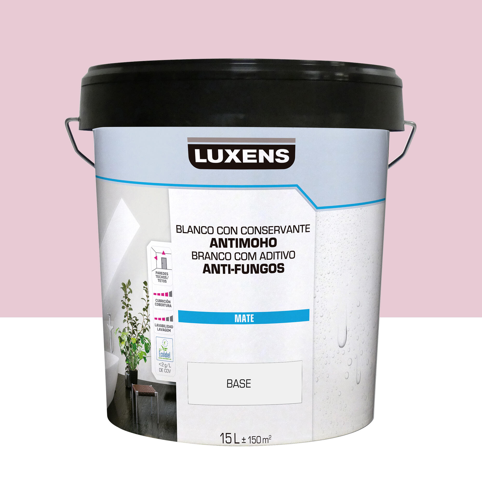 Pintura de interior LUXENS color a tu gusto Rosa Medio Empolvado mate ...