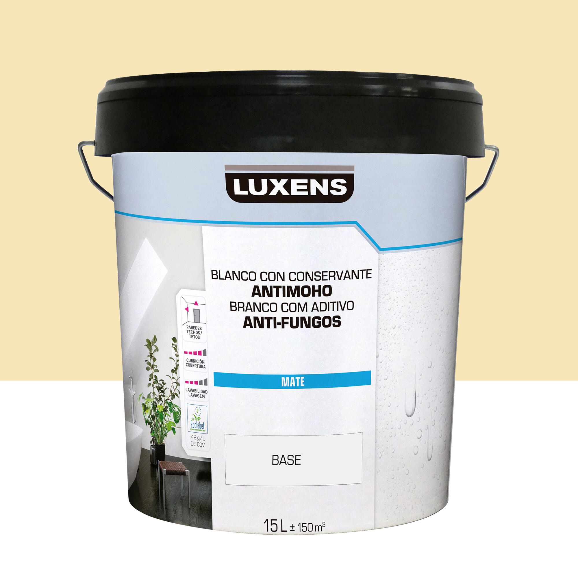 Pintura de interior Color a tu gusto LUXENS color amarillo trigo suave ...