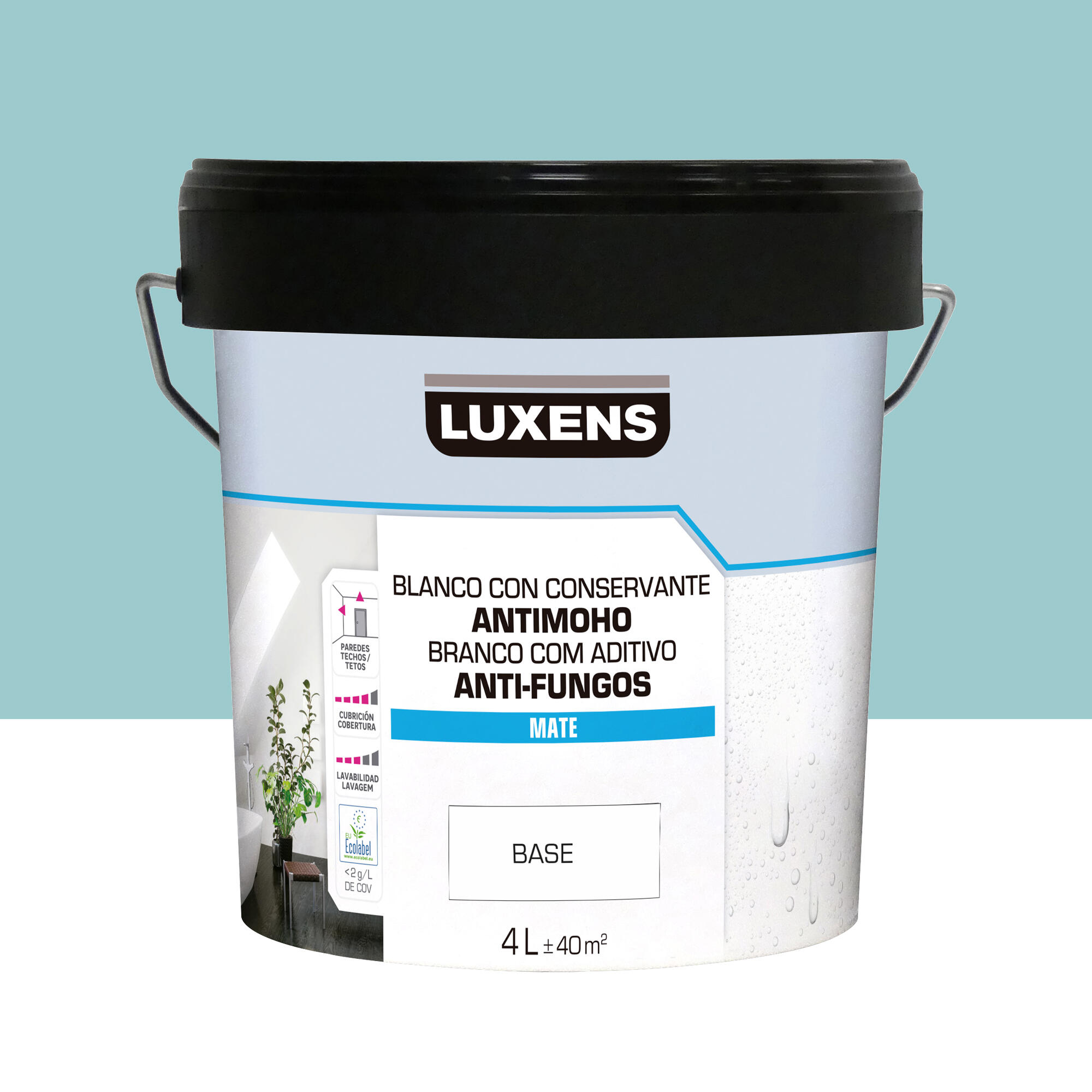 Pintura de interior Color a tu gusto LUXENS color azul verdoso medio ...