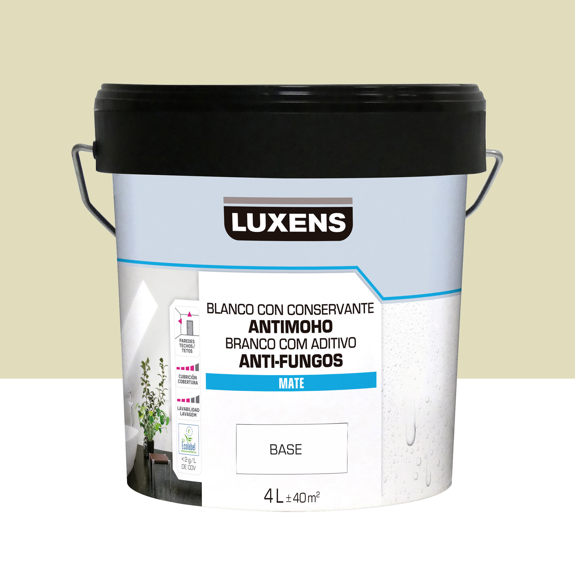 Pintura de interior LUXENS color a tu gusto Verde Seco Suave Empolvado ...