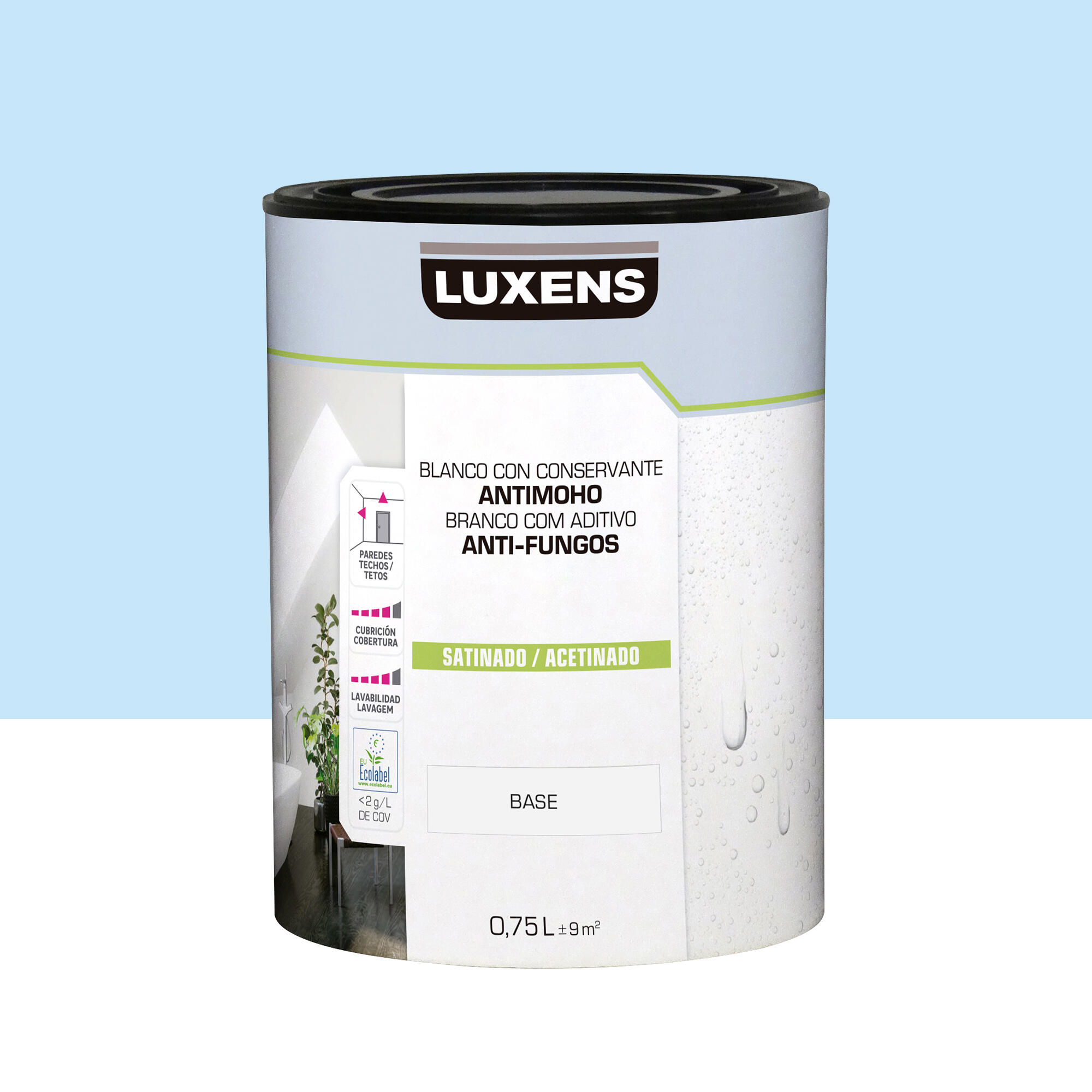 Pintura de interior LUXENS satinado 0530-r90b 750ml | Leroy Merlin