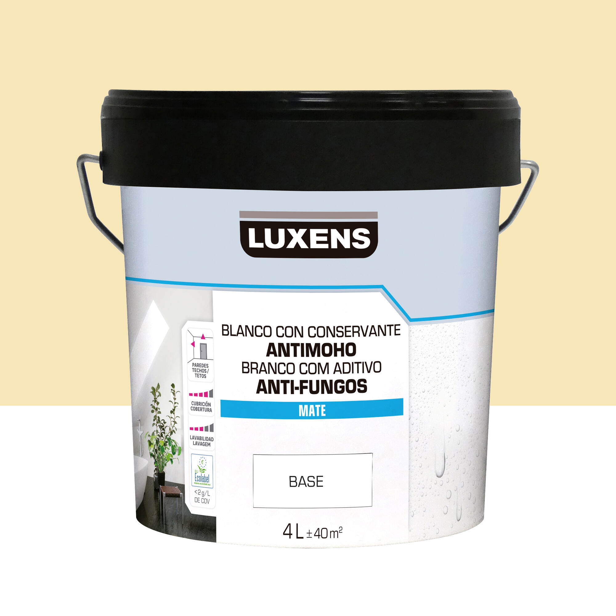 Pintura de interior Color a tu gusto LUXENS color amarillo trigo suave ...