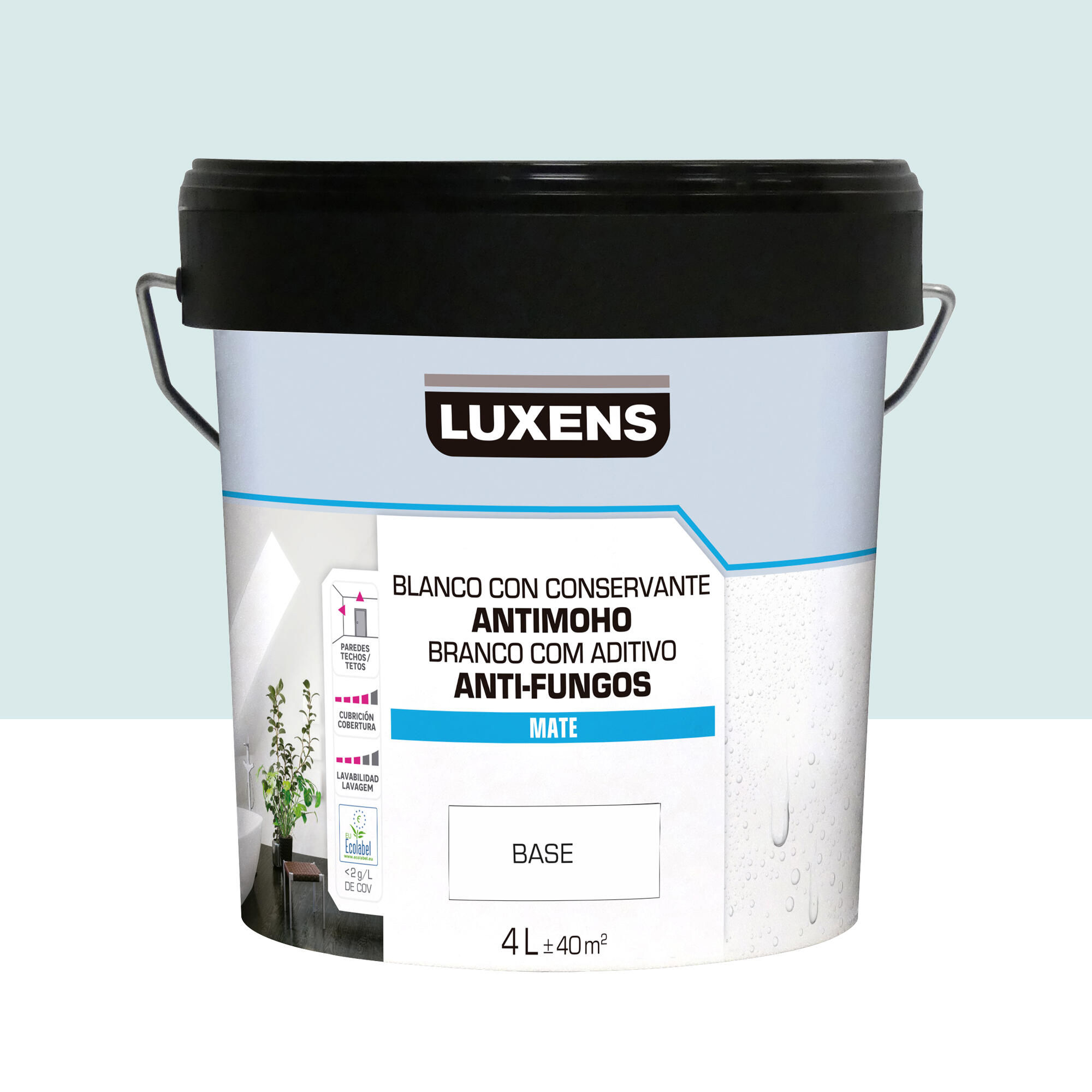 Pintura de interior LUXENS color a tu gusto Azul Verdoso Muy Luminoso ...