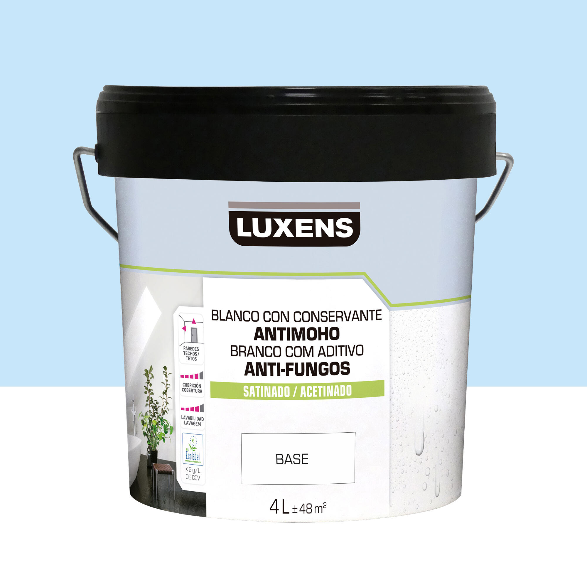 Pintura de interior LUXENS satinado 0530-r90b 4l | Leroy Merlin