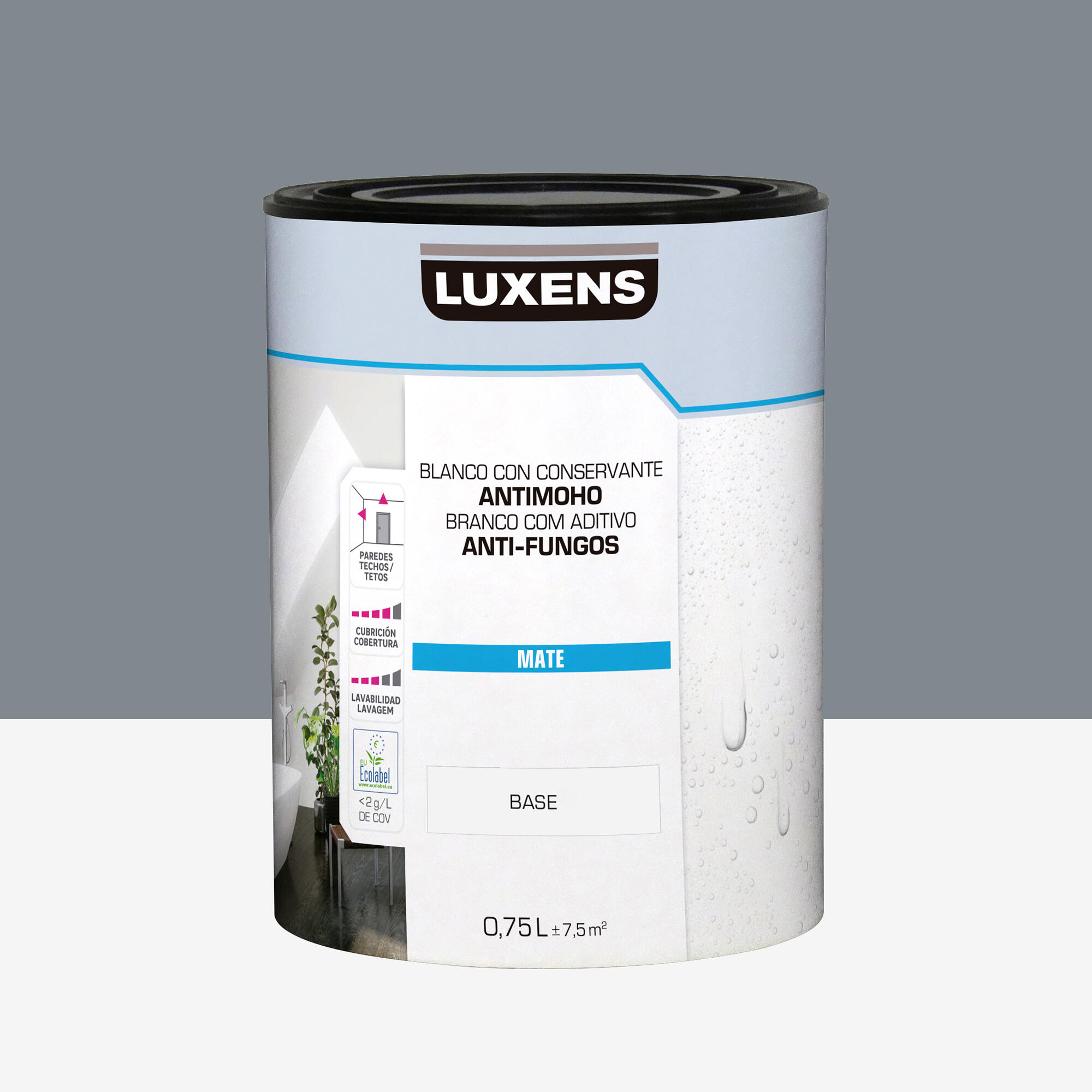 Pintura de interior Color a tu gusto LUXENS color gris azulado muy ...