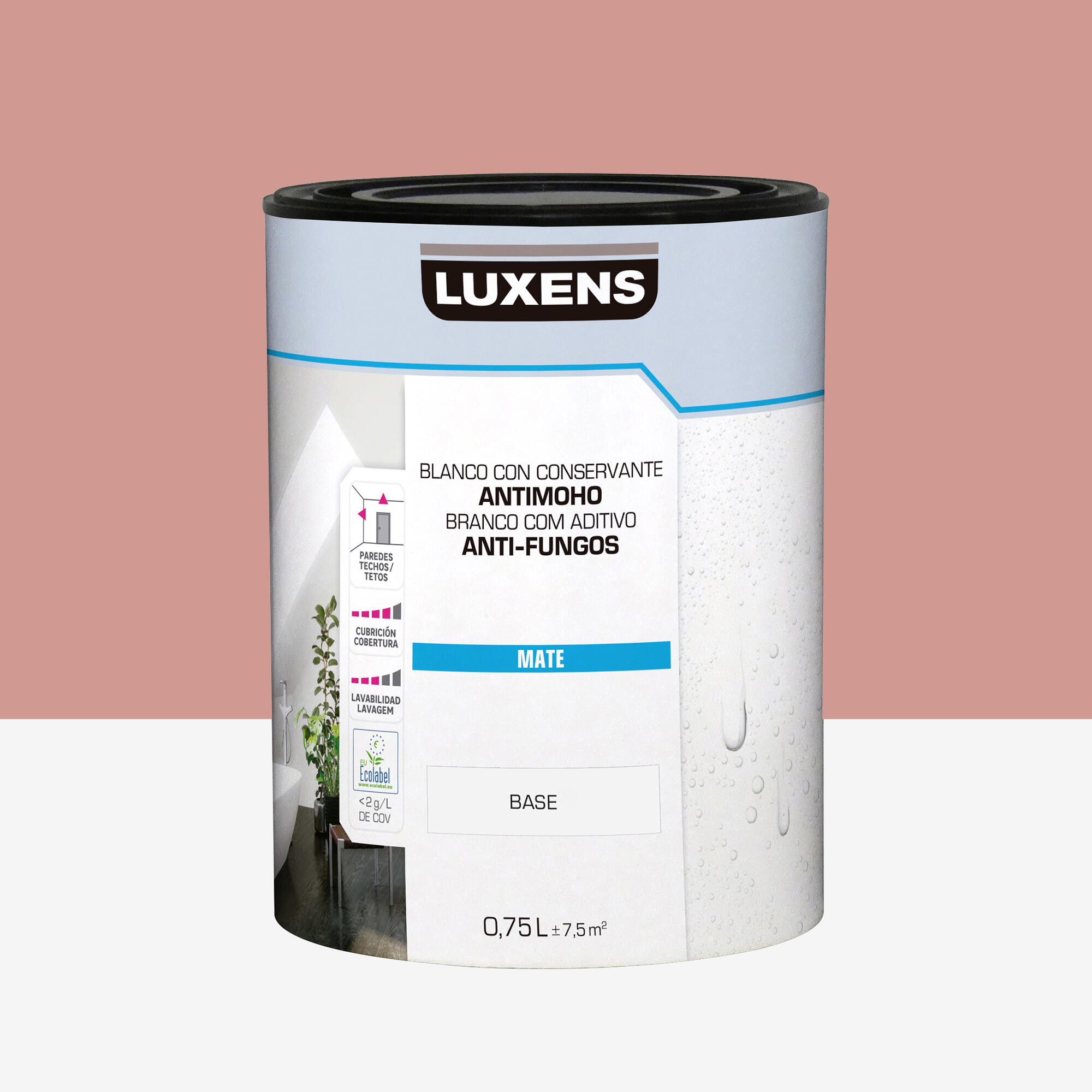Pintura de interior Color a tu gusto LUXENS color salmón rosado muy ...
