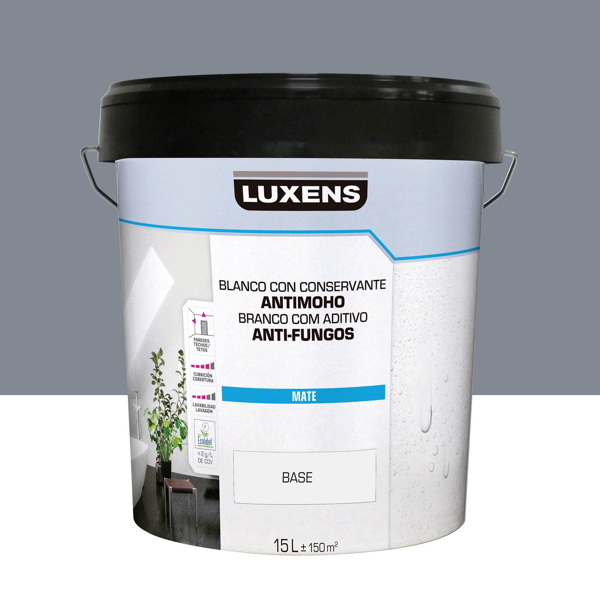 Pintura de interior Color a tu gusto LUXENS color gris azulado muy ...