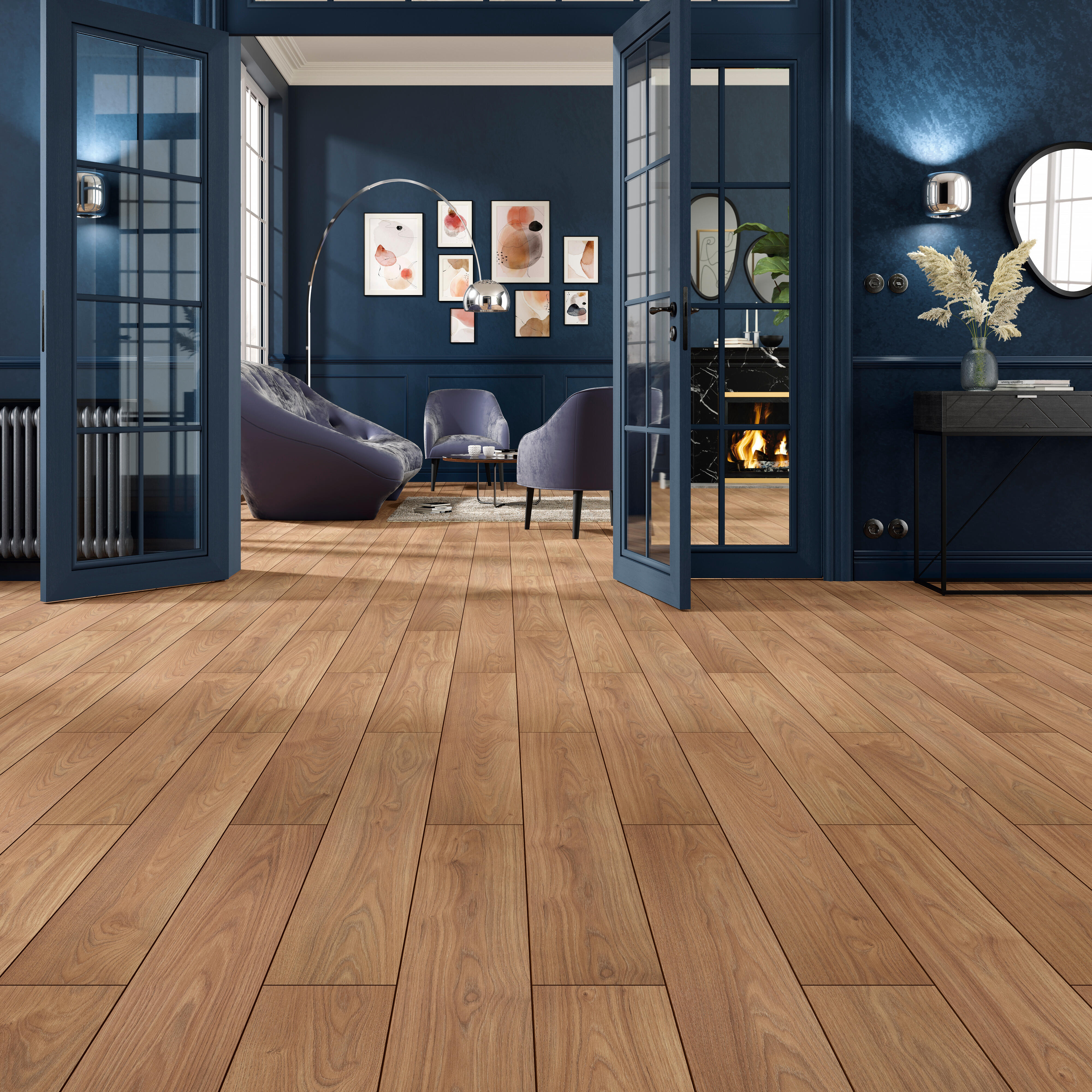 Sol stratifié intenso CREATIV LINE pavia naturel, Ep.8 mm | Leroy Merlin