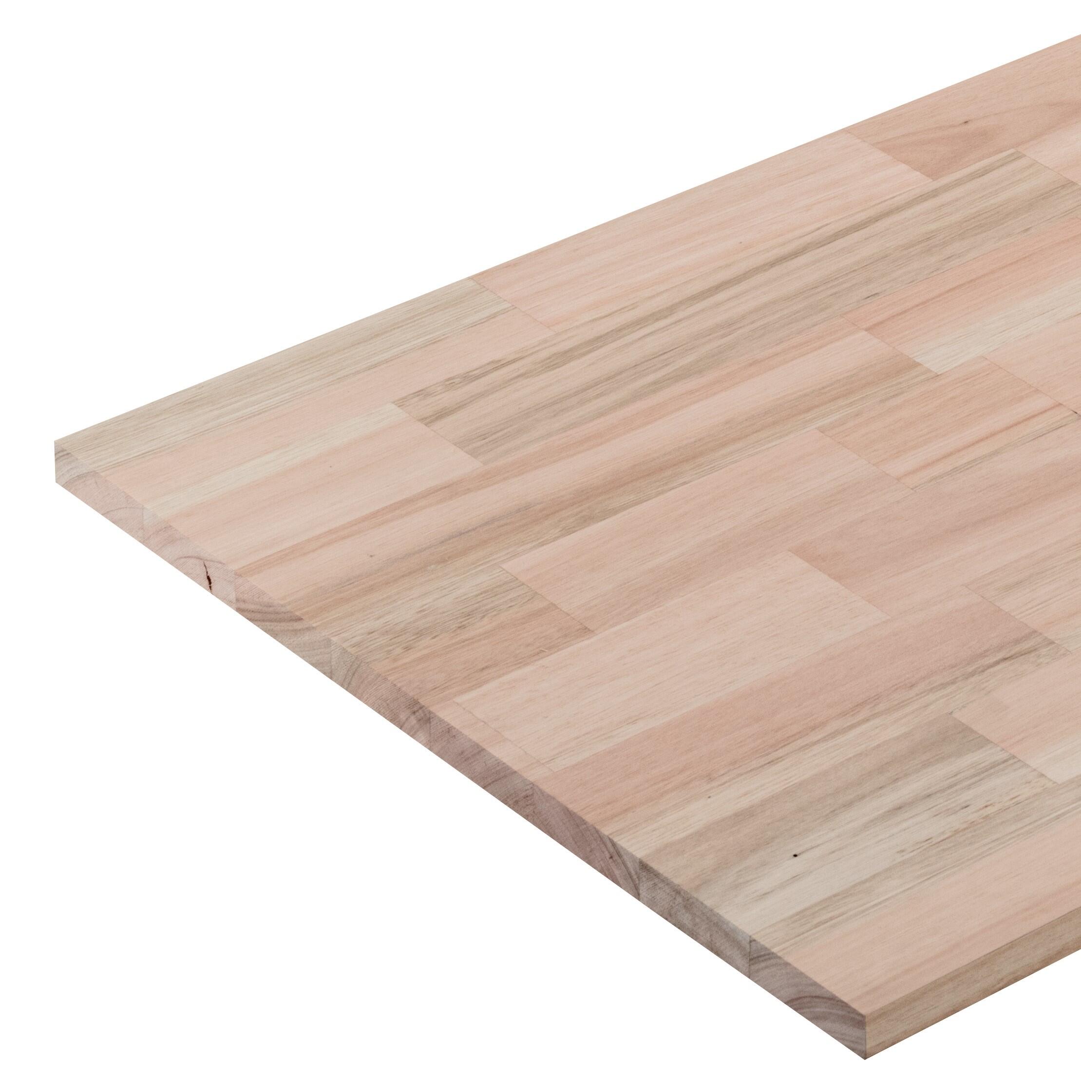 Tablette en bois massif d'Eucalyptus, L.120 x l.30 cm, Ep.18 cm | Leroy ...