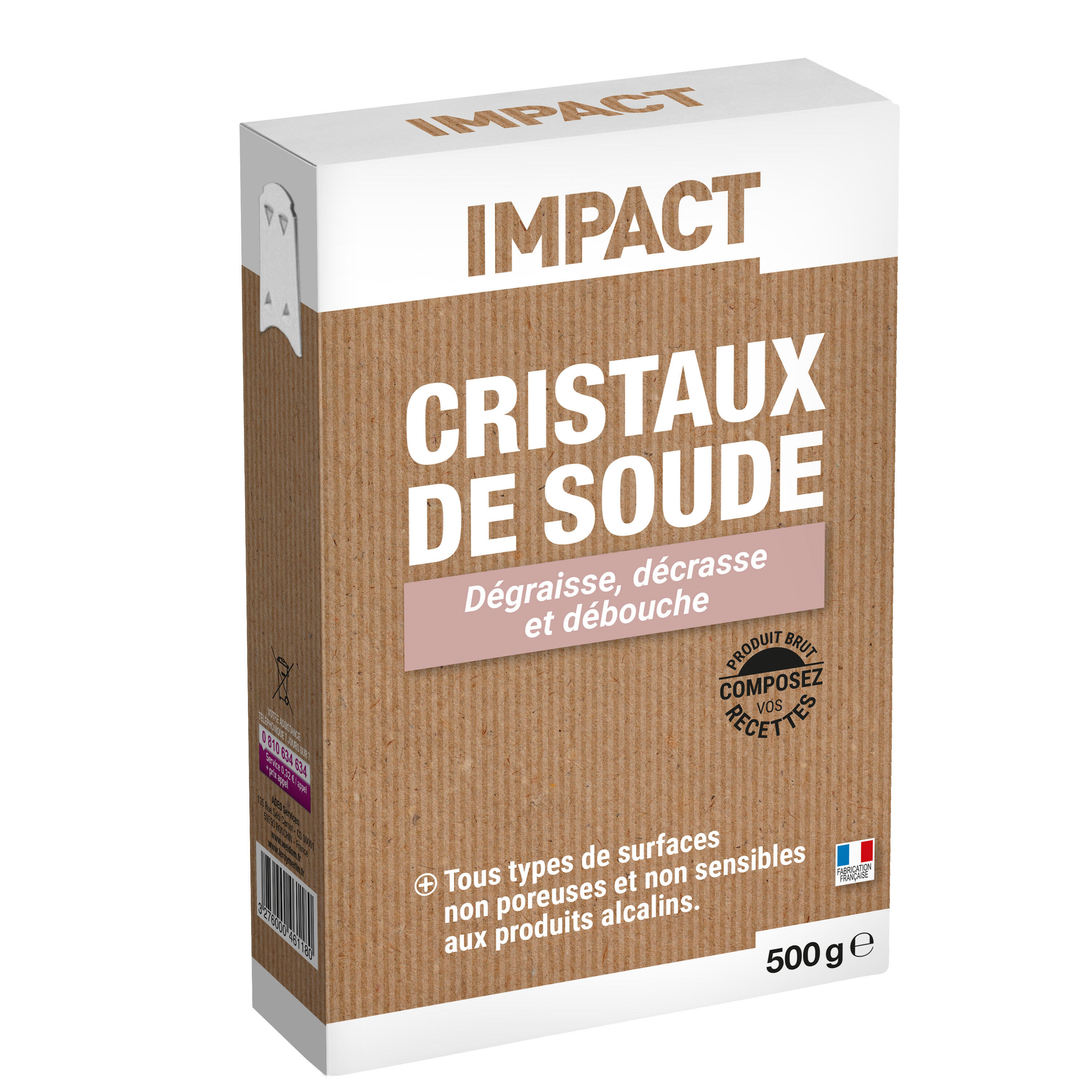 Cristaux de soude IMPACT Multi surfaces, 500g | Leroy Merlin