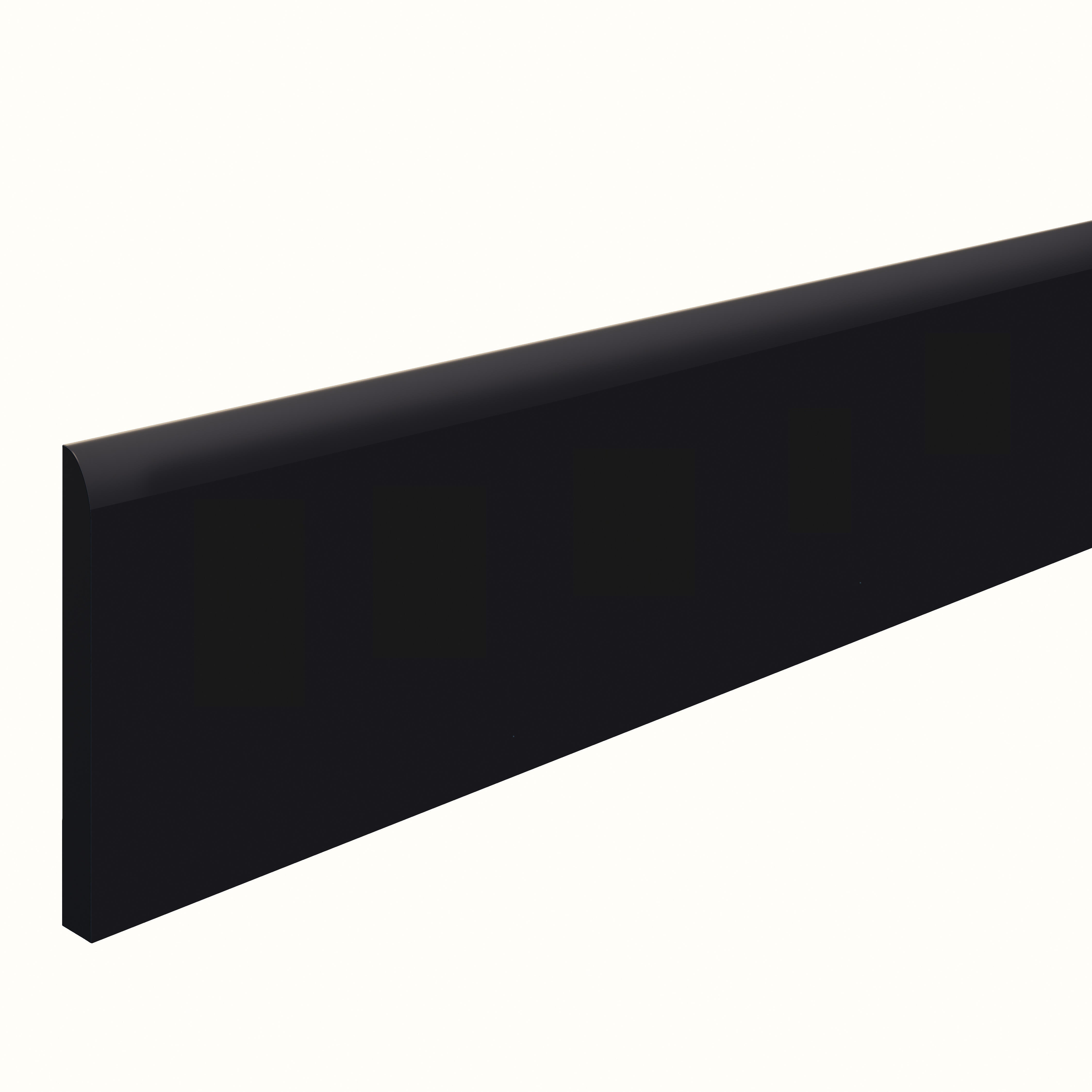 Pack de 4 Rodapiés cerámico Monocolor 45x8 cm negro mate ARTENS | Leroy ...